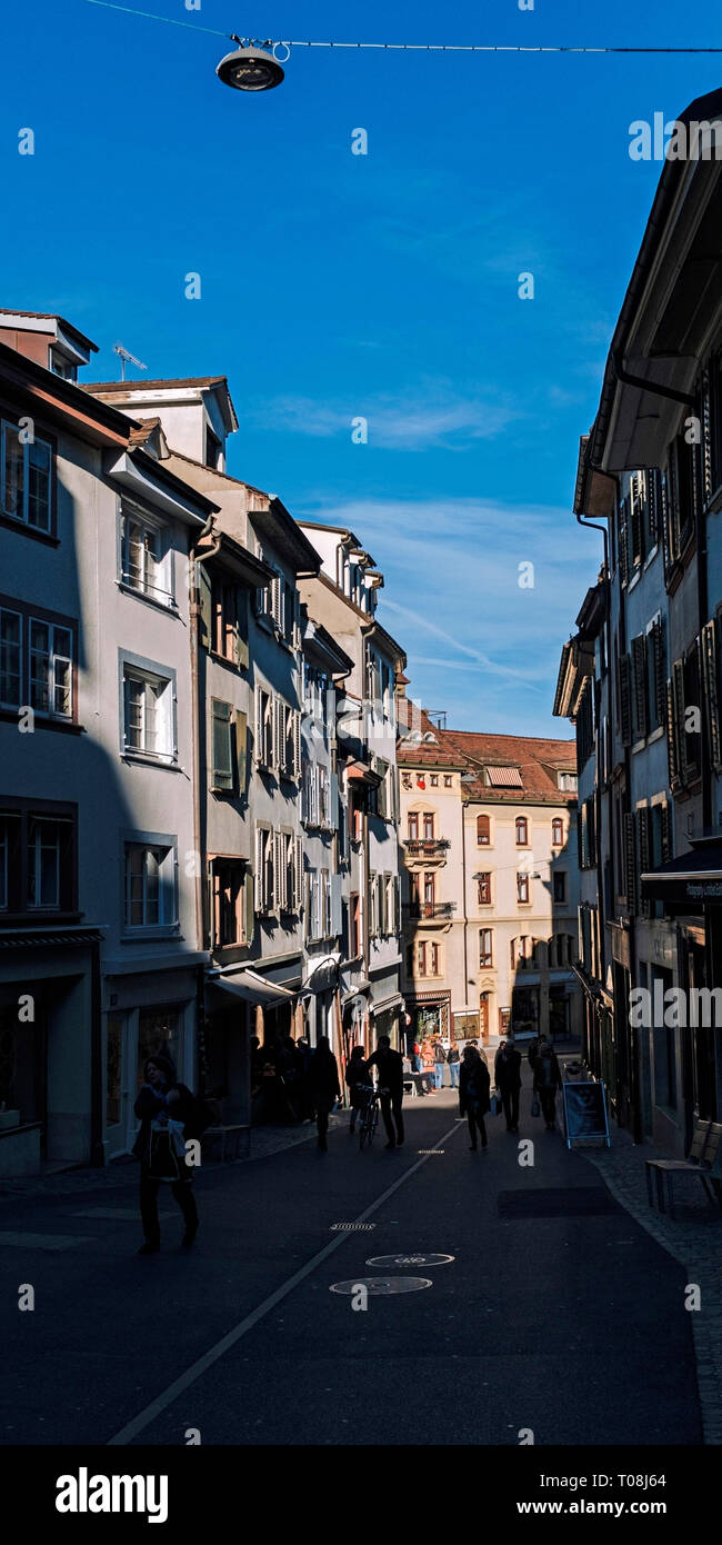 Am Spalenberg in Basel, Schweiz. Das idyllische Viertel, Teil des alten ...