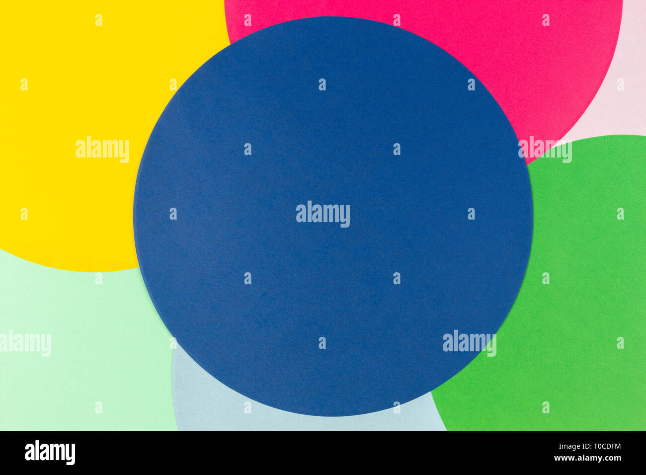 Abstrakte Farbe Papier Hintergrund. Bunte runde Kreis Form Geometrie ...
