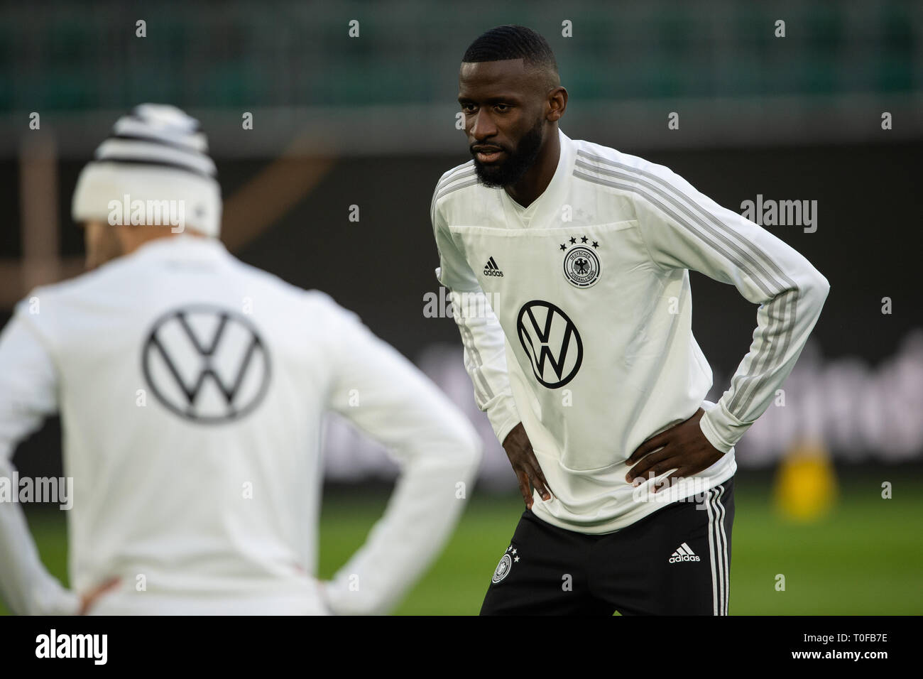 Wolfsburg, Deutschland. 19 Mär, 2019. Fußball, Nationalmannschaft: Finale Training der Deutschen ...