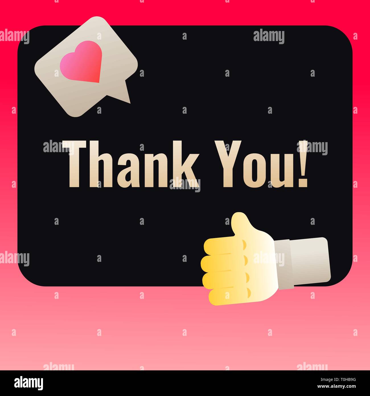 Vielen Dank banner Vorlage für Social Media Netzwerken Vektor ...