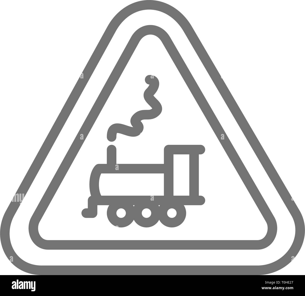 Straßenbahn sicherheitszeichen Schwarzweiß-Stockfotos und -bilder - Alamy