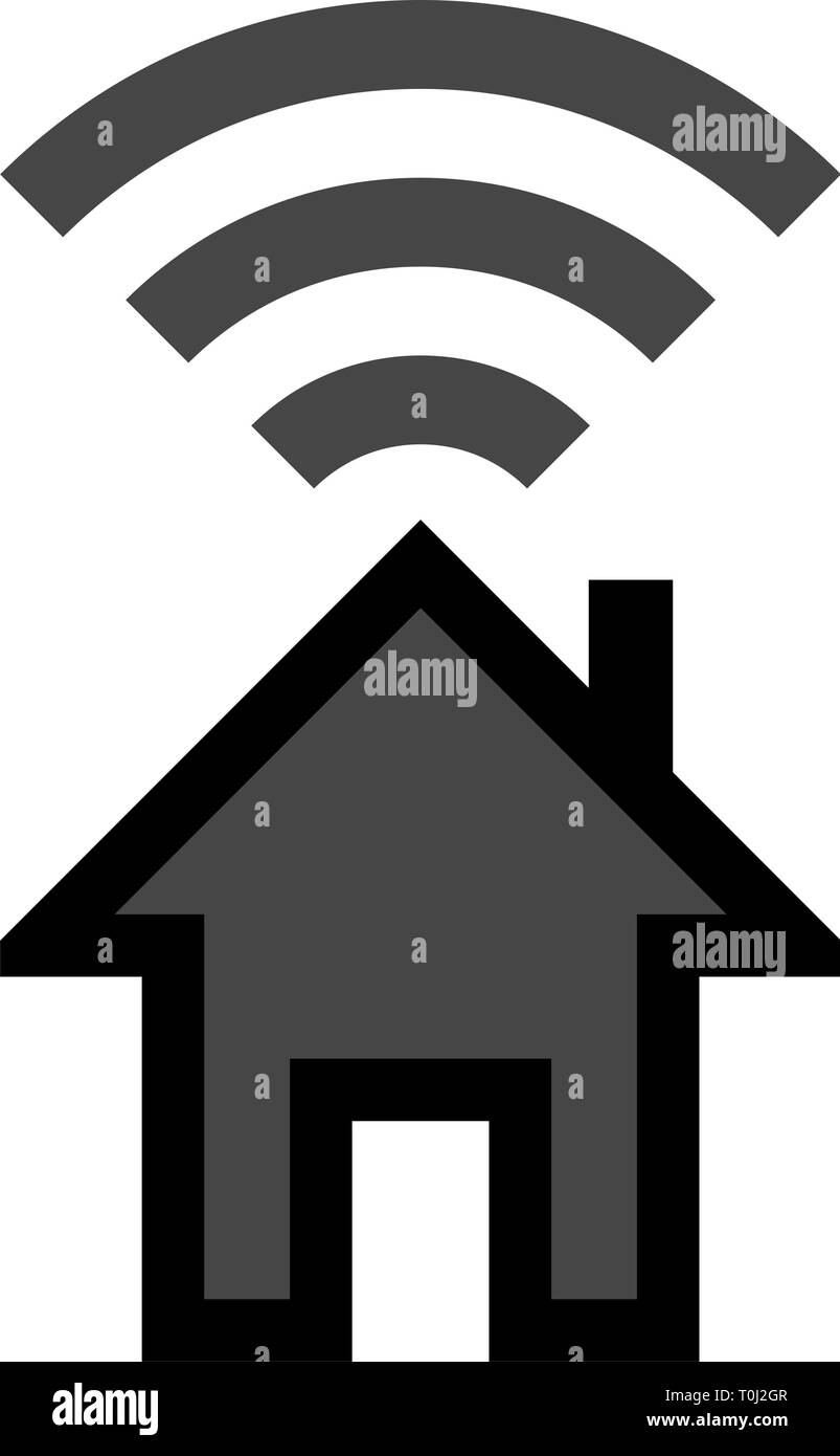 Home wlan Symbol - Schwarz mit Umrisse, isoliert - Vector Illustration ... Home wlan Symbol - Schwarz mit Umrisse, isoliert - Vector Illustration ...