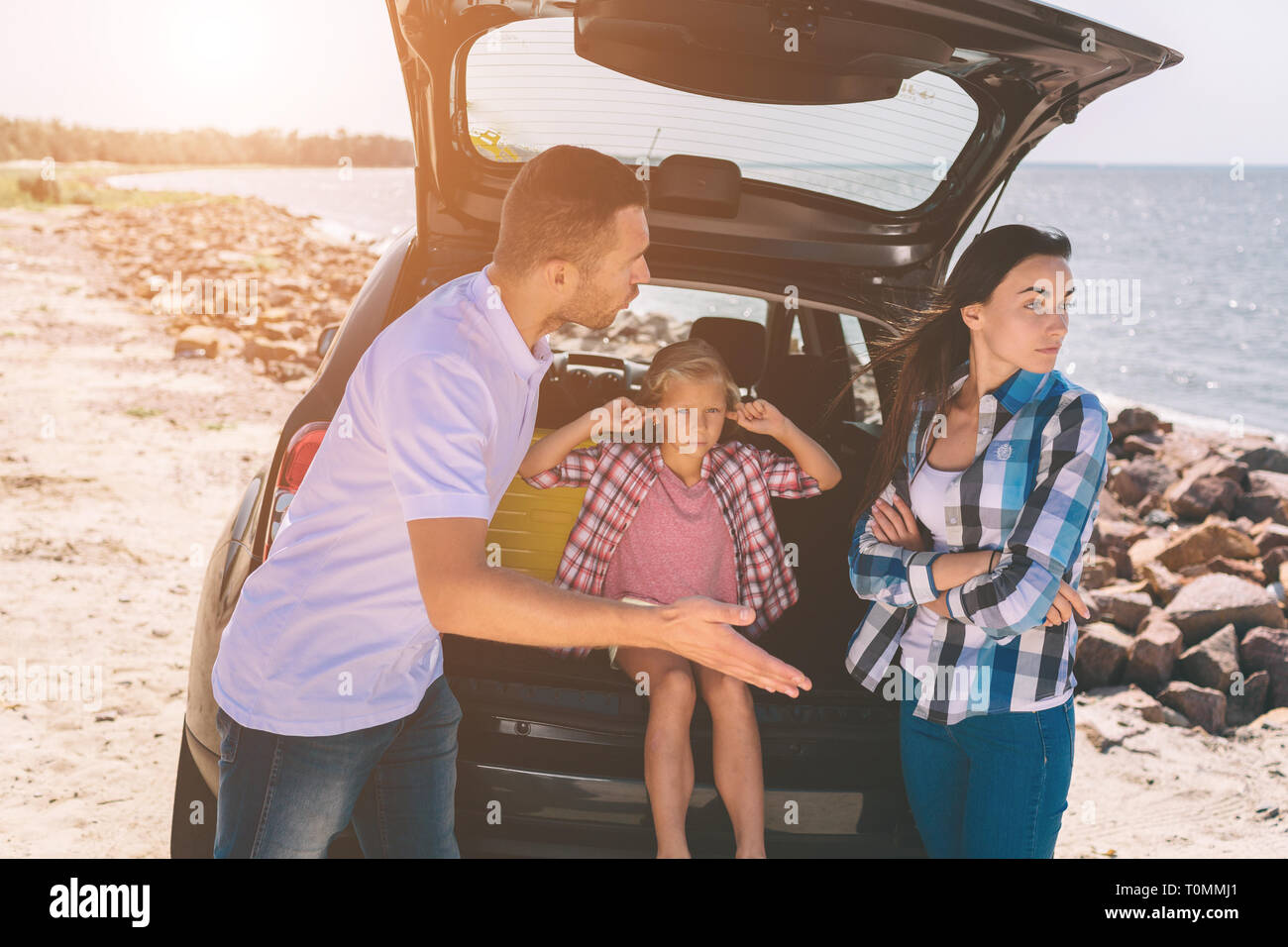 Angry Couple And Kids Stockfotos und -bilder Kaufen - Alamy