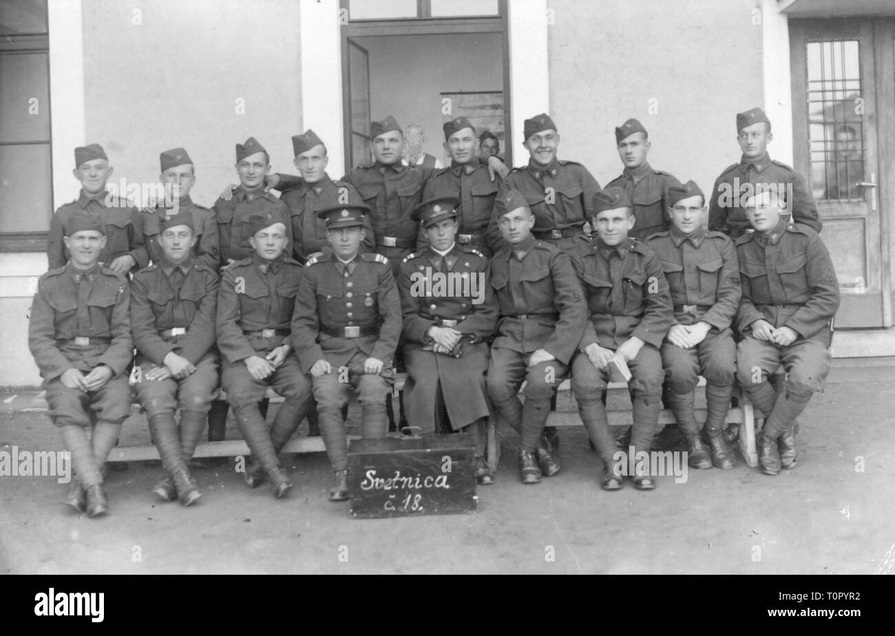 Militär, der Tschechoslowakei, Armee, Soldaten, Postkarte, 1938 ...
