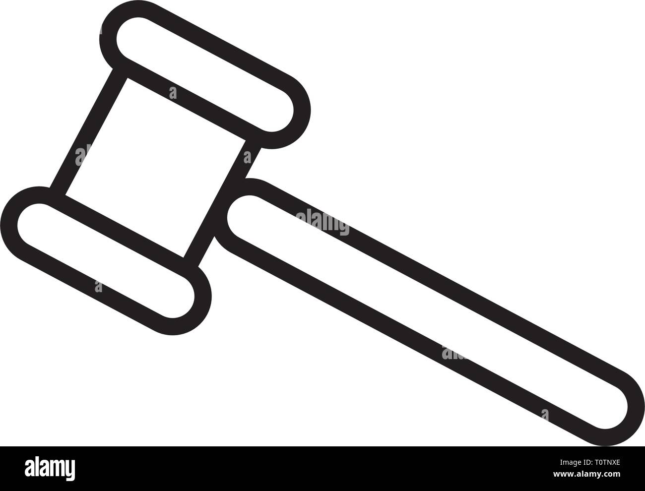 Holzhammer symbol Stock-Vektorgrafiken kaufen - Alamy