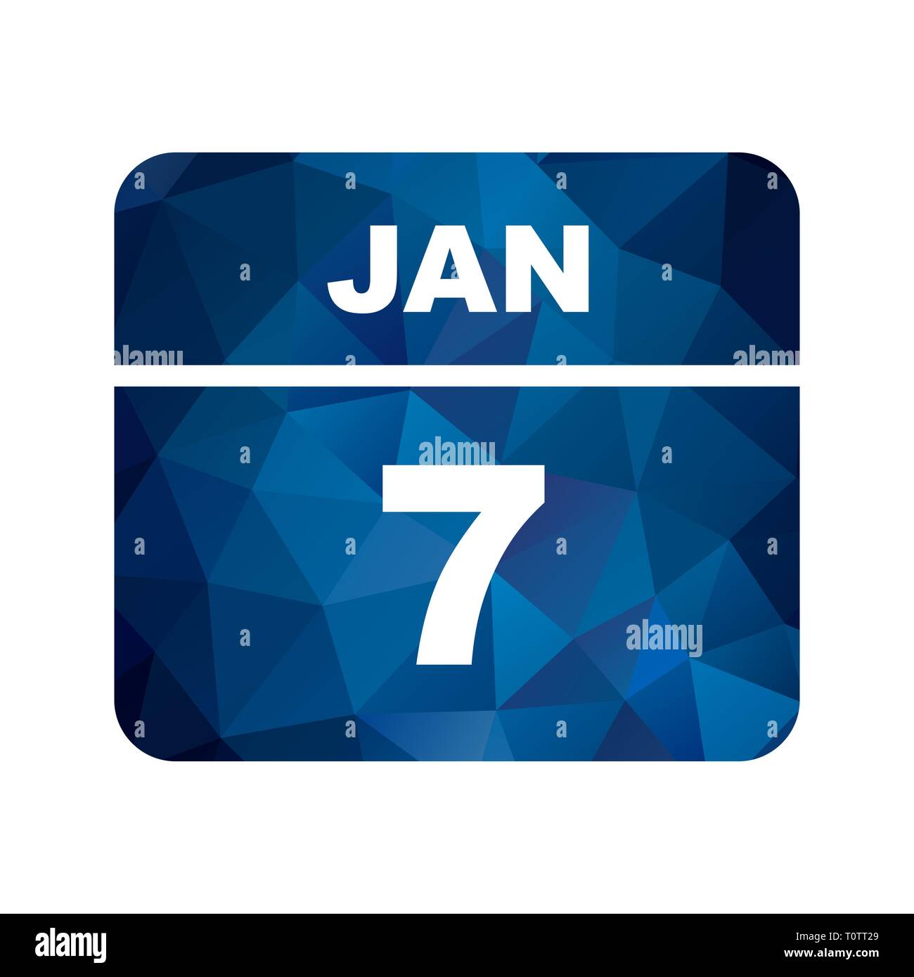 7. januar datum Ausgeschnittene Stockfotos und -bilder - Alamy