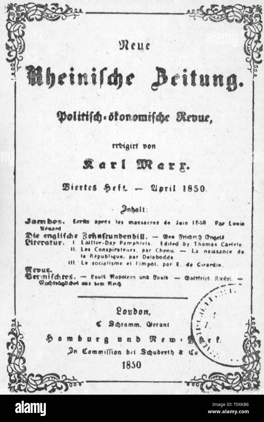 Neue Rheinische Zeitung Stockfotos und -bilder Kaufen - Alamy