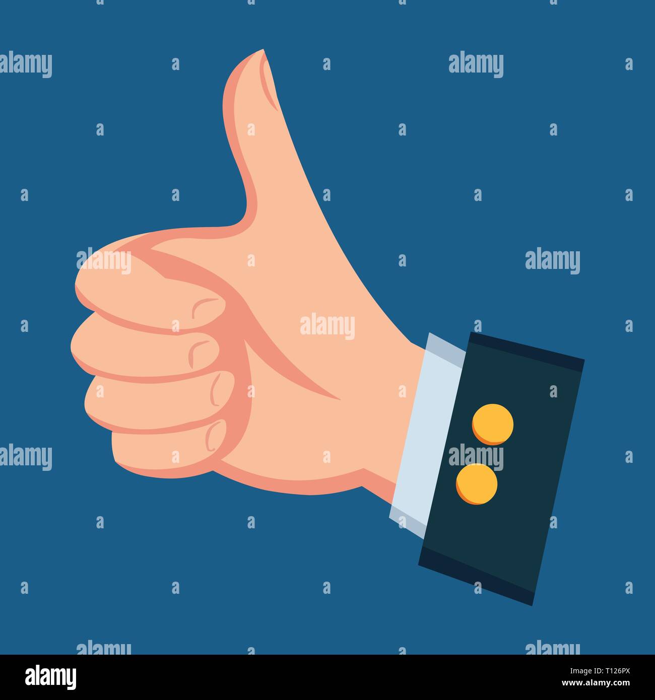 Daumen hoch, hand Vector Illustration Stock-Vektorgrafik - Alamy