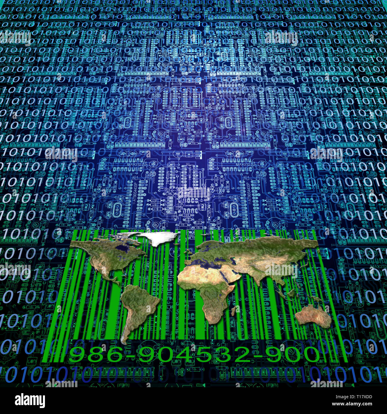 World map binary numbers texture -Fotos und -Bildmaterial in hoher ...