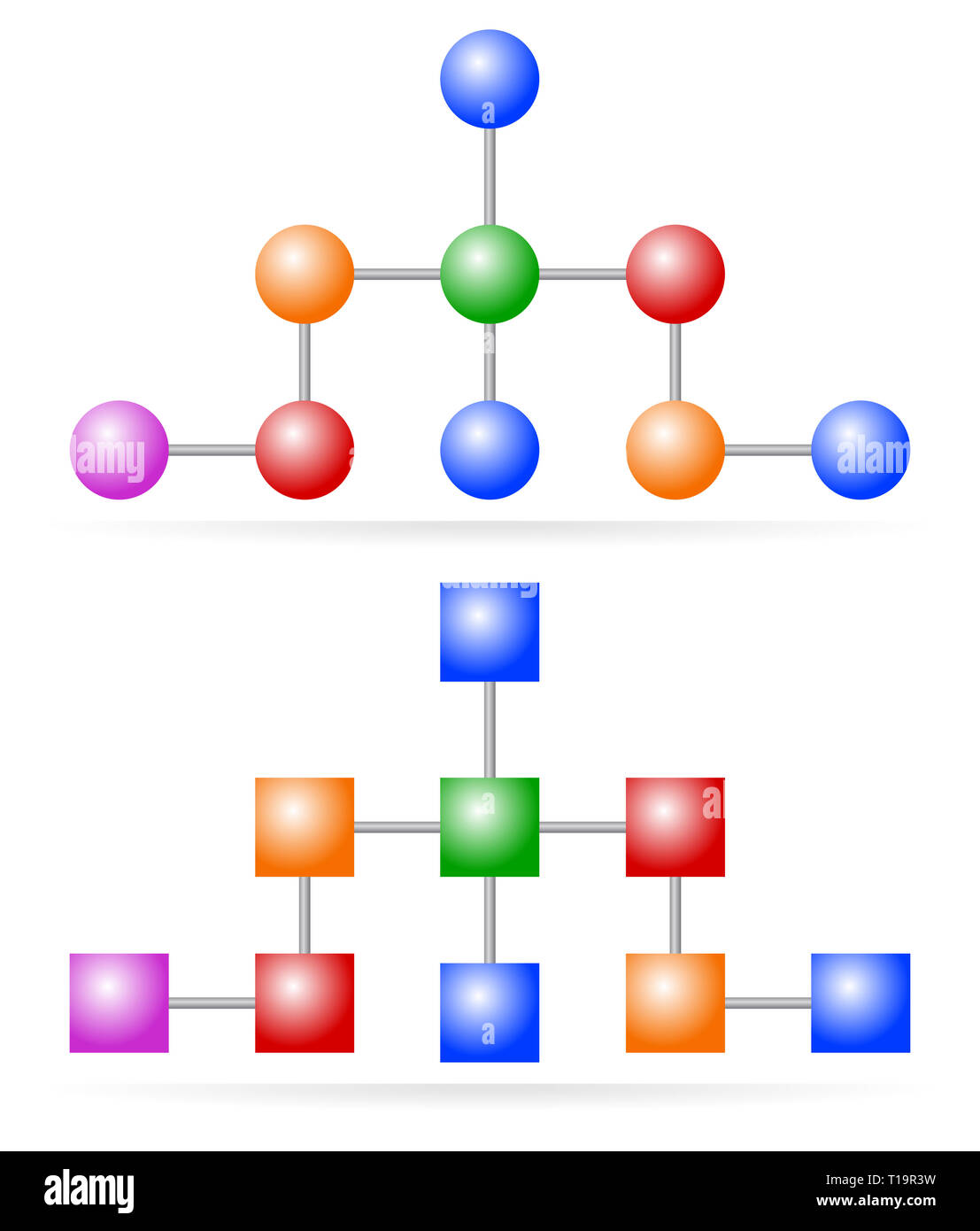 Hierarchische Strukturen, Topographie, Pyramide, Dreieck-Diagramm ...