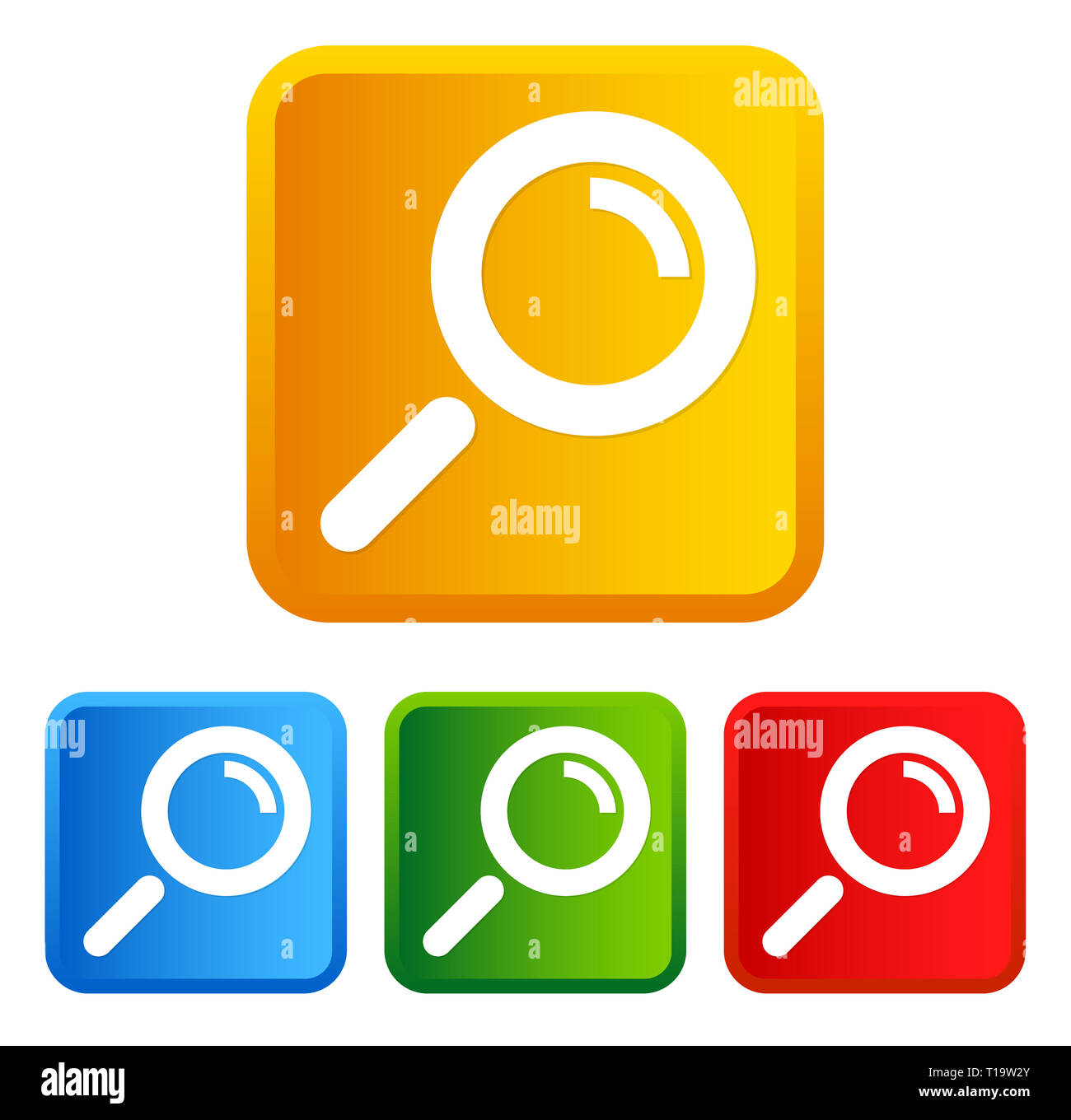 Lupe piktogramm Ausgeschnittene Stockfotos und -bilder - Alamy