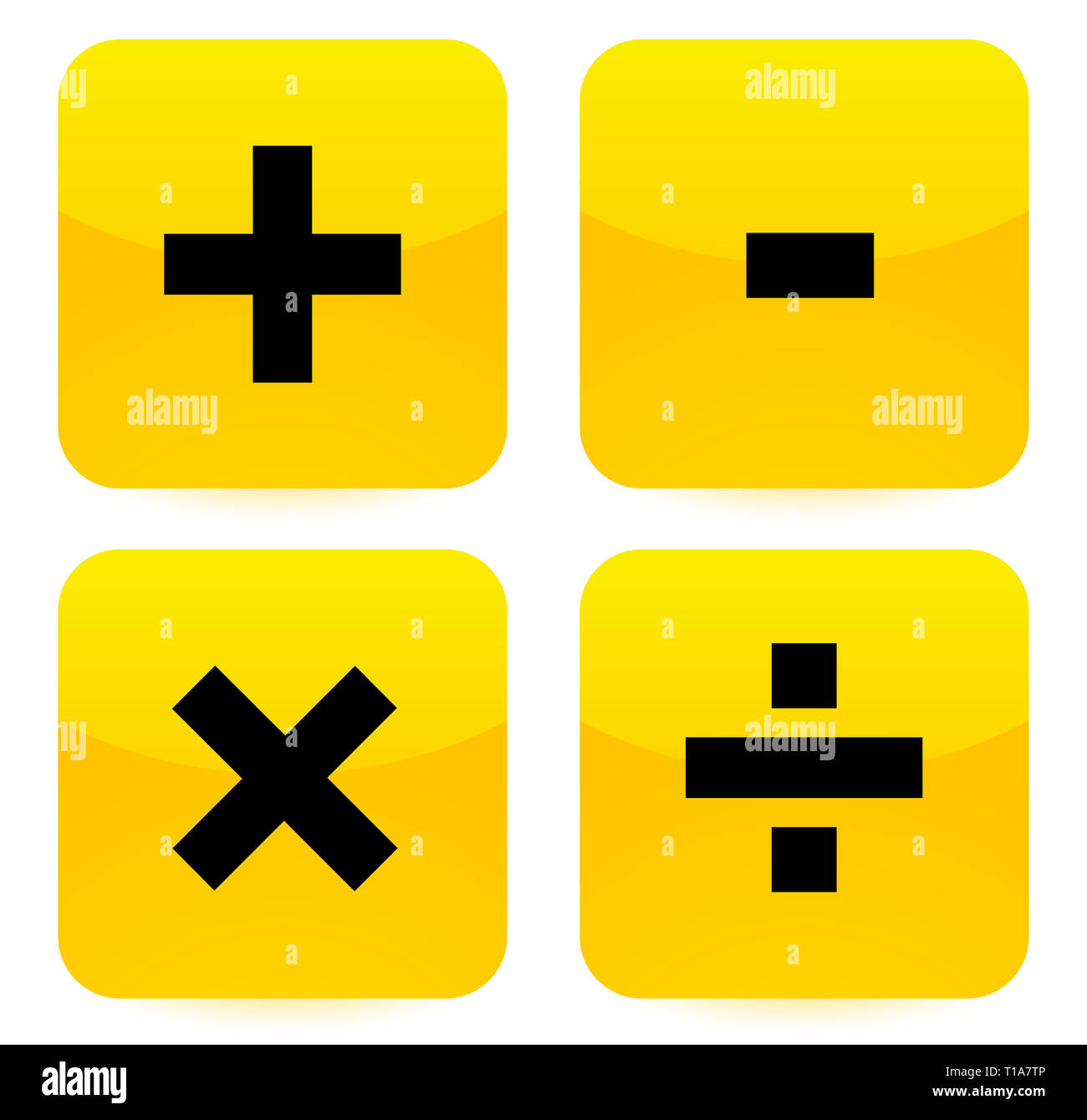 Helle, lebhafte mathematische Symbole (Addition, Subtraktion ...