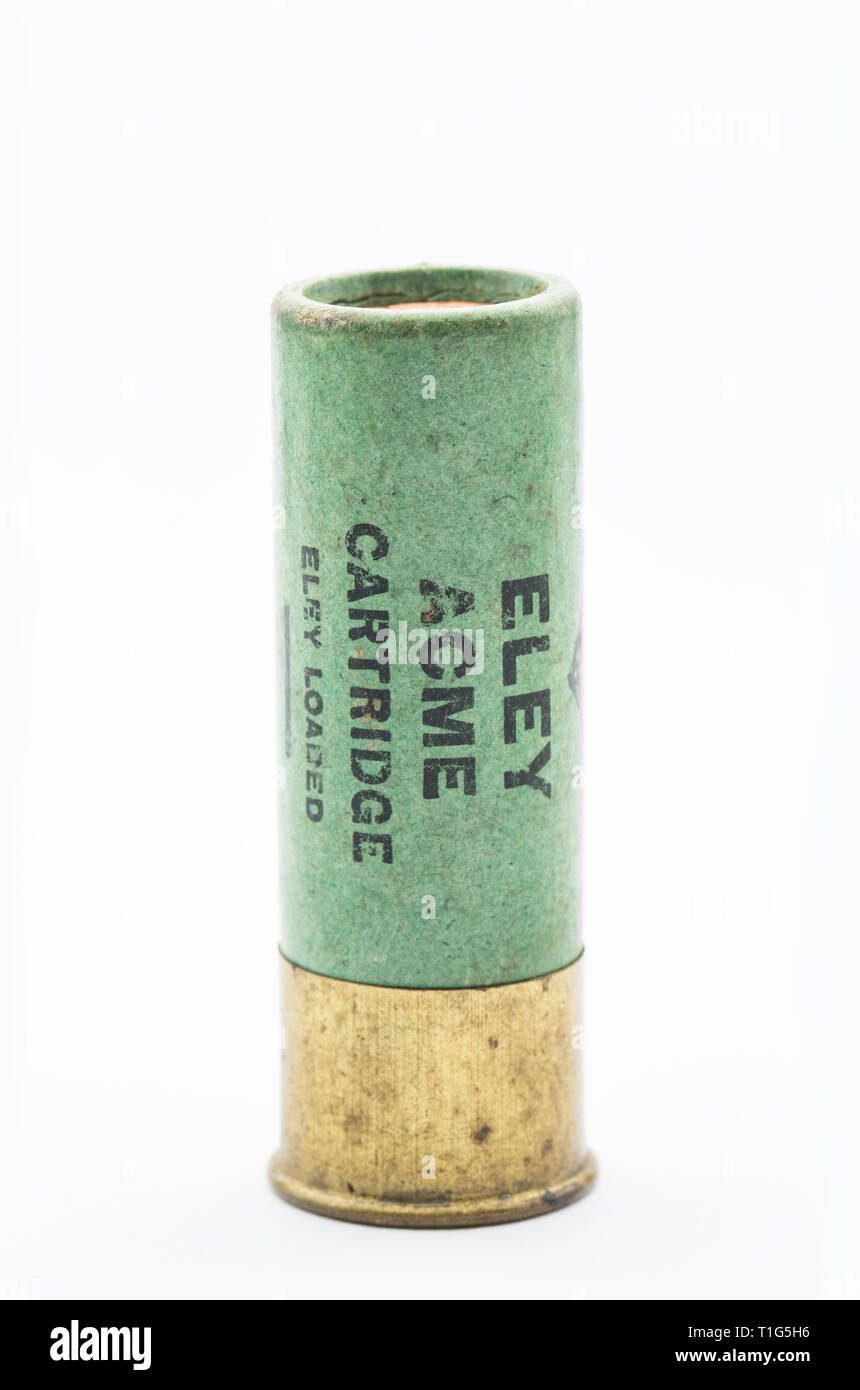 Eine alte Eley ACME Papier Fall 12 Gauge, oder Bohrung, Schrotflinte ...