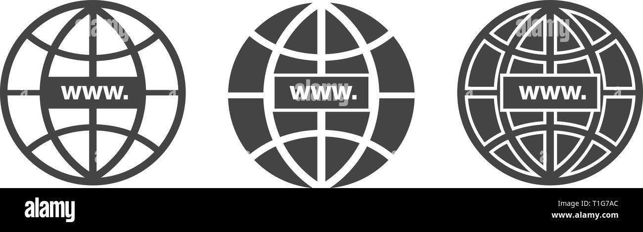 Symbol für WWW. Website Symbol. Host server Icons. In Globus Stil. WWW ...