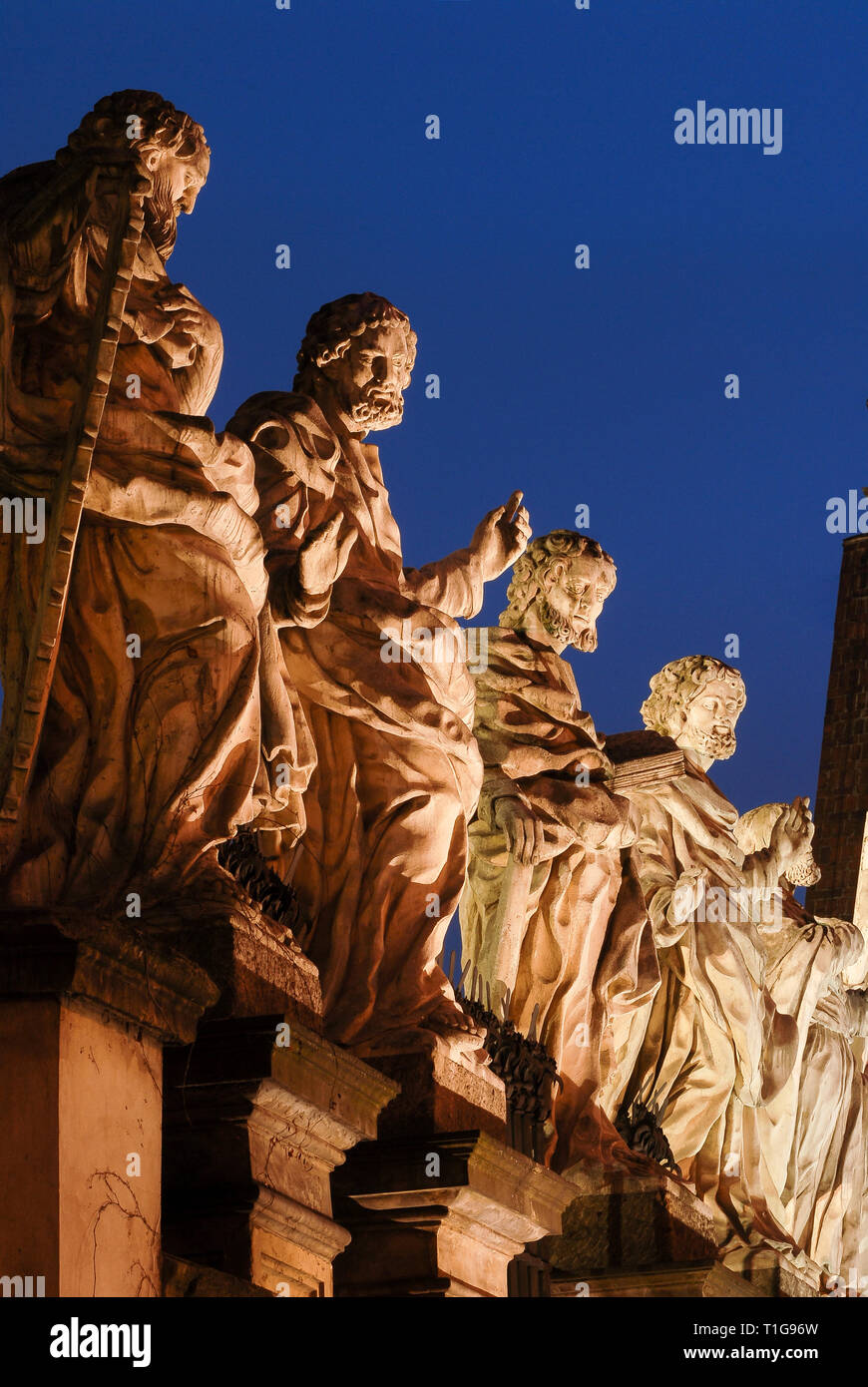 Barock 12 Apostel Statuen vor der kosciol Sw Piotr ich Sw Pawla ...