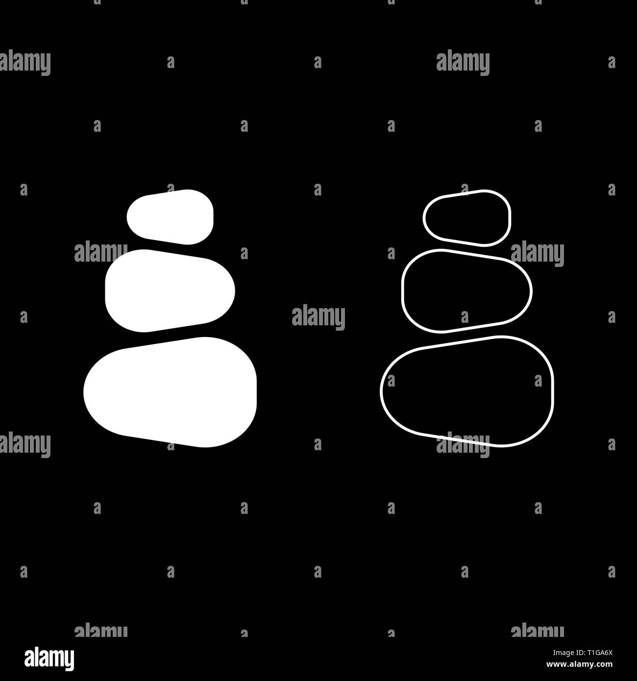 Gestapelte Steine Stapel Steine Zen Stone tower Spa Steine stapeln Icon ...