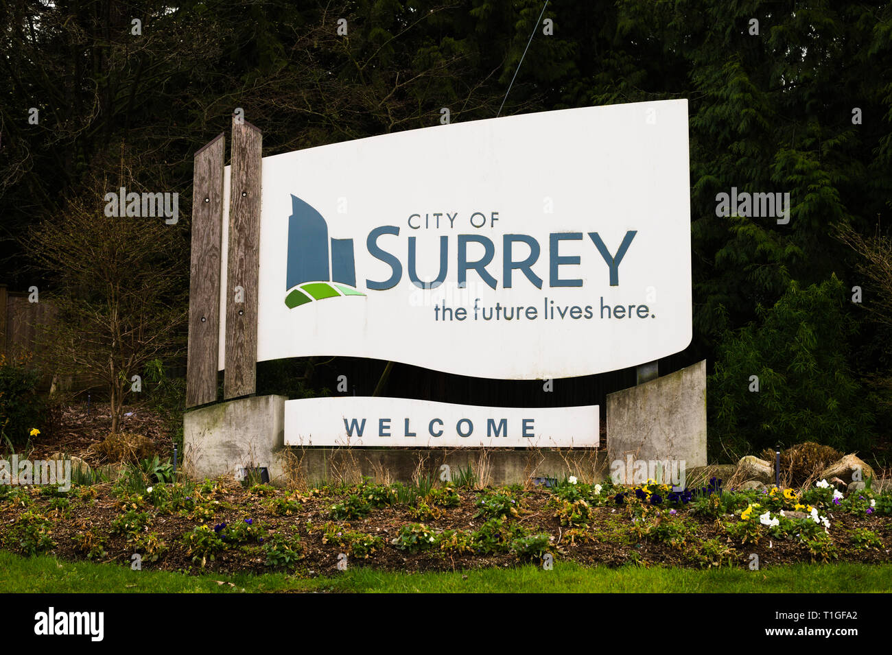 Welcome british columbia sign canada -Fotos und -Bildmaterial in hoher ...