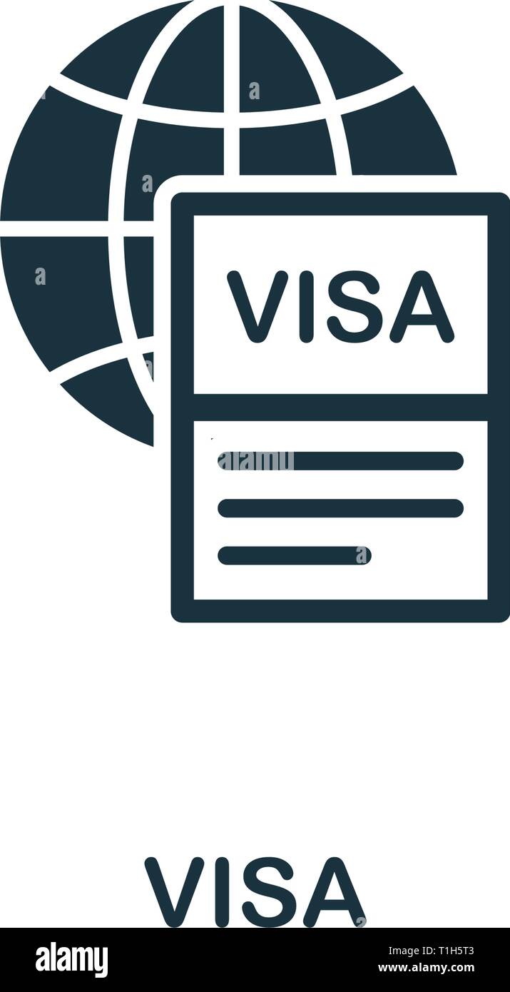 Visa-Symbol. Kreative element Design vom Tourismus icons Collection ...