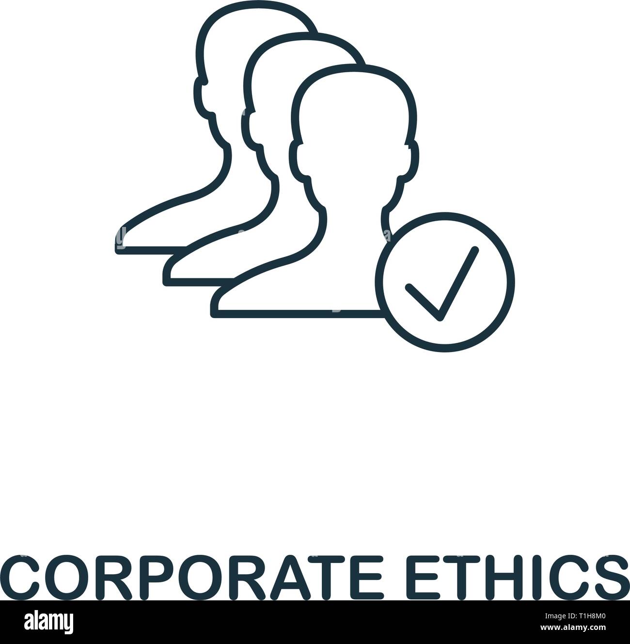 Corporate Ethics Symbol. Thin Line Design Symbol von Business Ethics ...