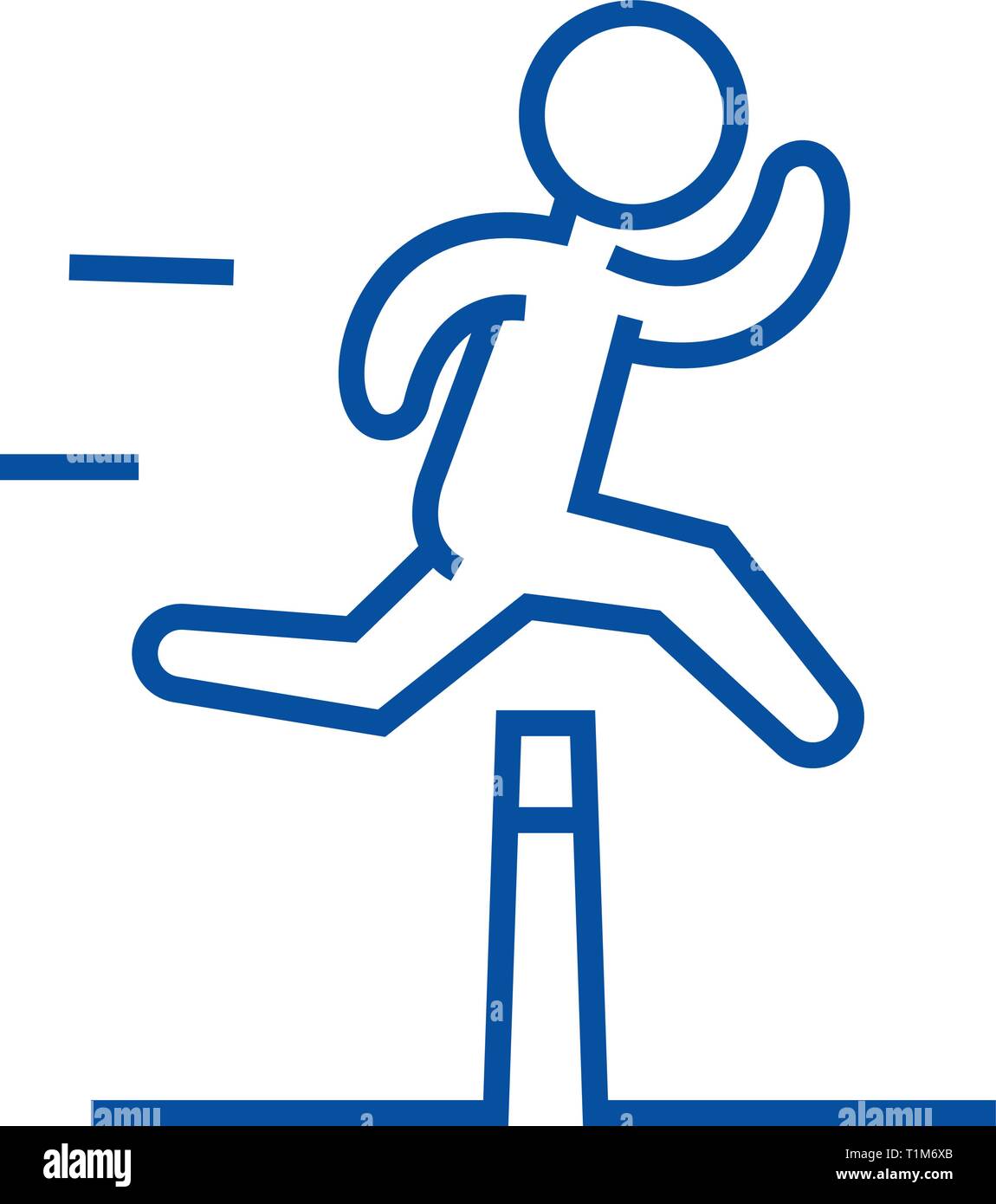 Hindernislauf concept line Symbol Konzept. Hindernislauf Konzept ...