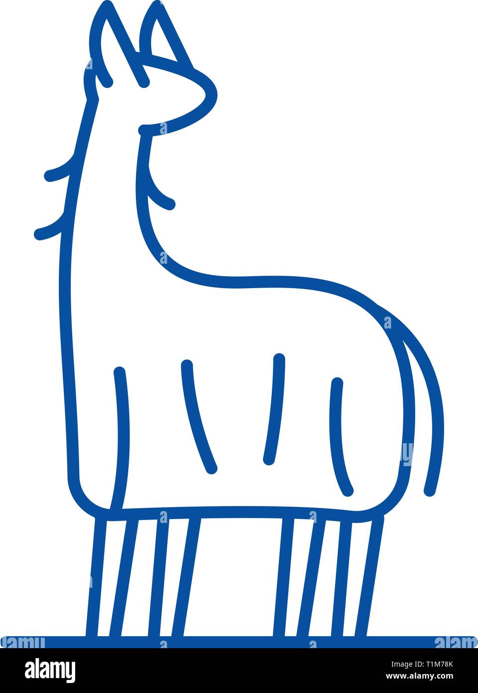 Lama Symbol Leitung Konzept. Lama flachbild Vektor Symbol, Zeichen ...