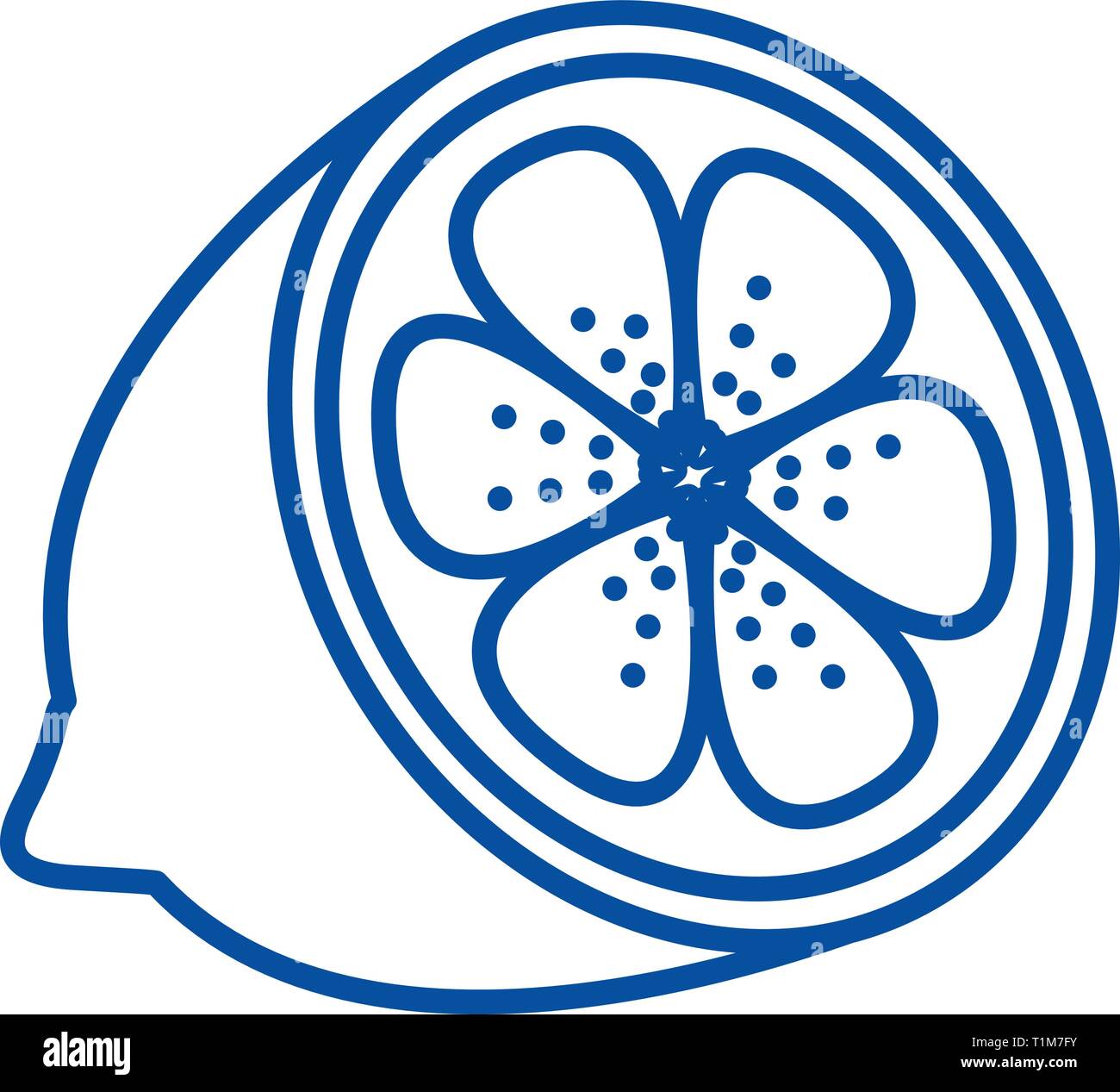 Zitrone Symbol Leitung Konzept. Zitrone flachbild Vektor Symbol ...