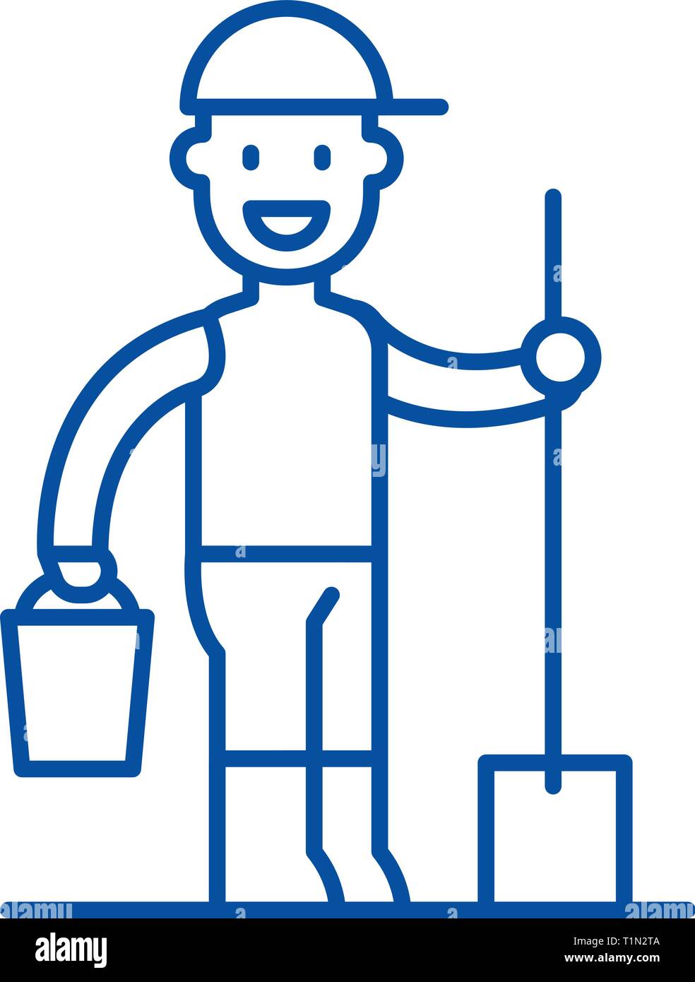 Gärtner Symbol Leitung Konzept. Gärtner flachbild Vektor Symbol ...