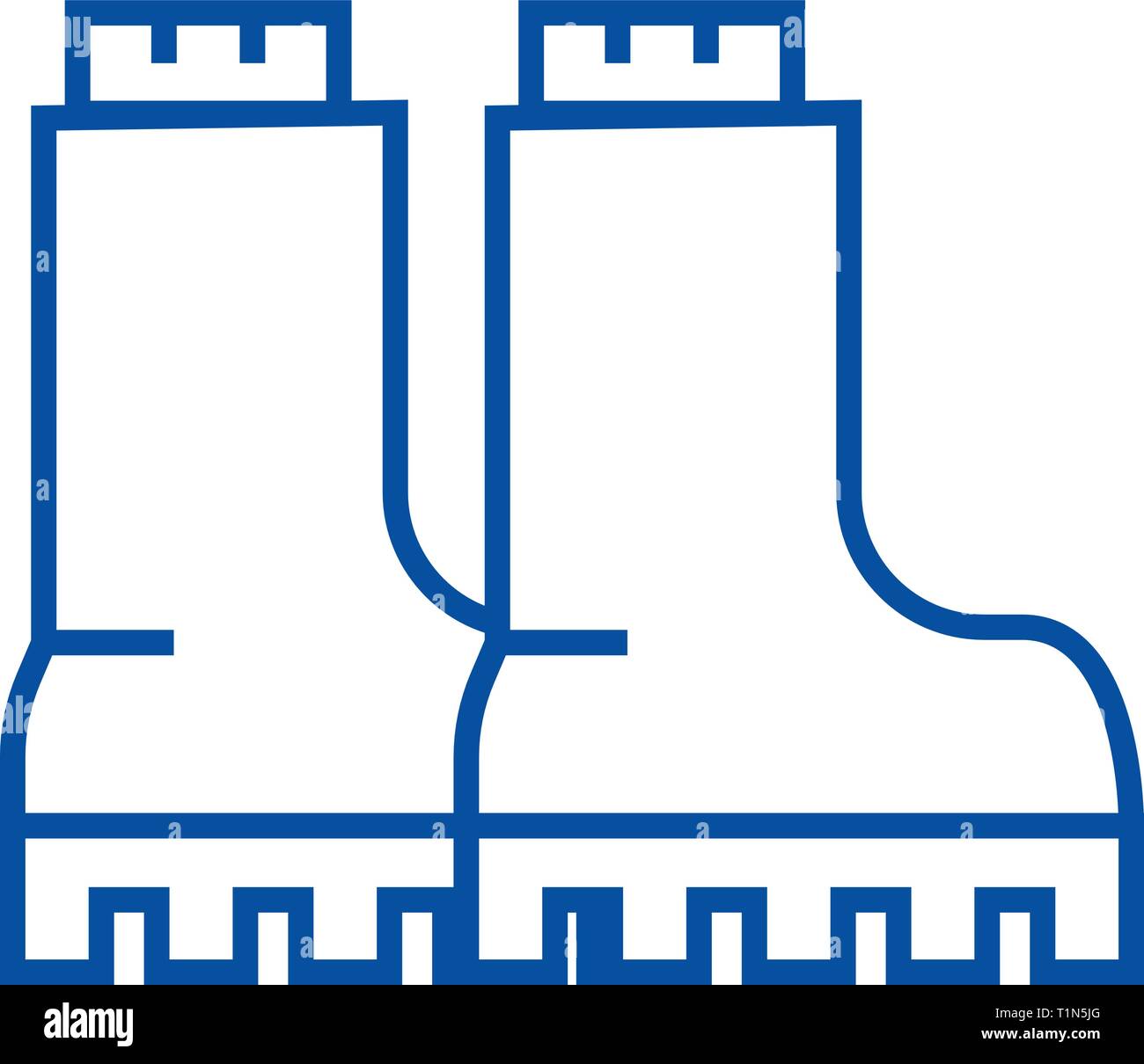 Wanderschuhe Symbol Leitung Konzept. Wanderschuhe flache Vektor Symbol ...