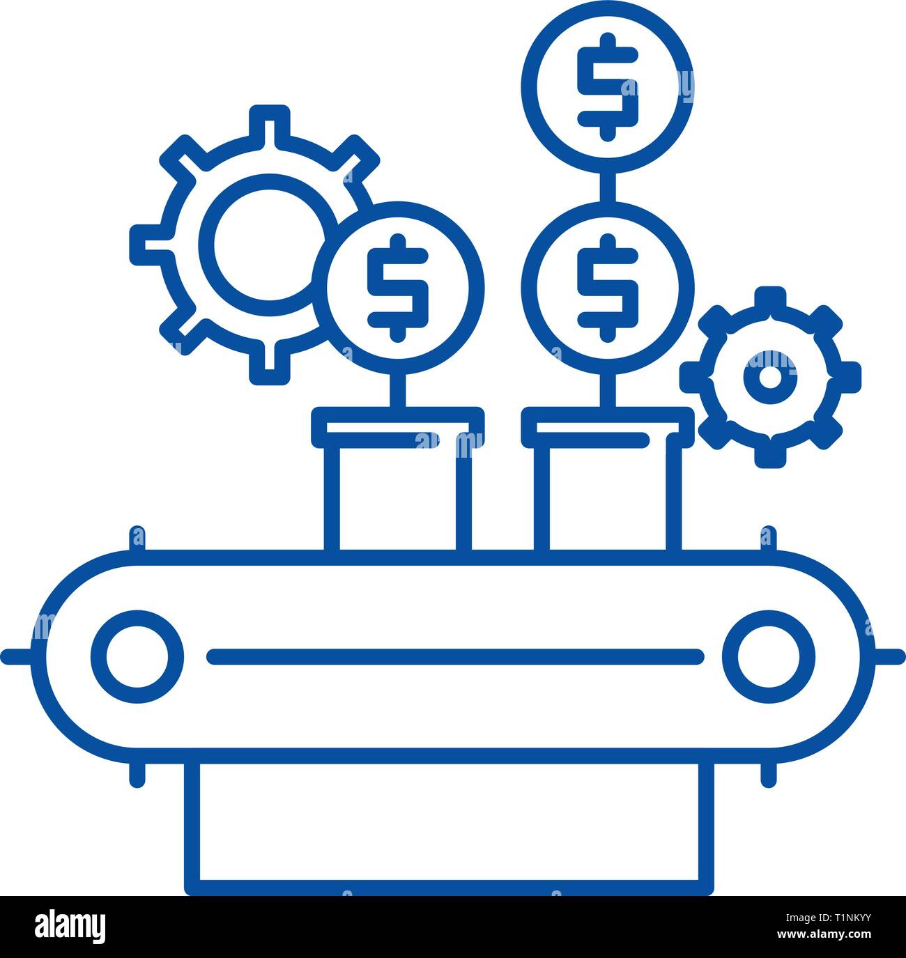 Geld management Symbol Leitung Konzept. Geld management Flachbild ...