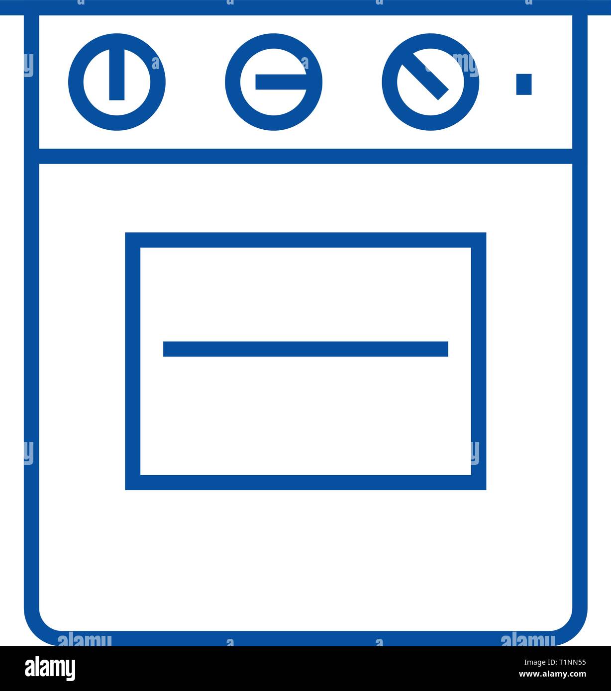 Backofen Symbol Leitung Konzept. Backofen flachbild Vektor Symbol ...