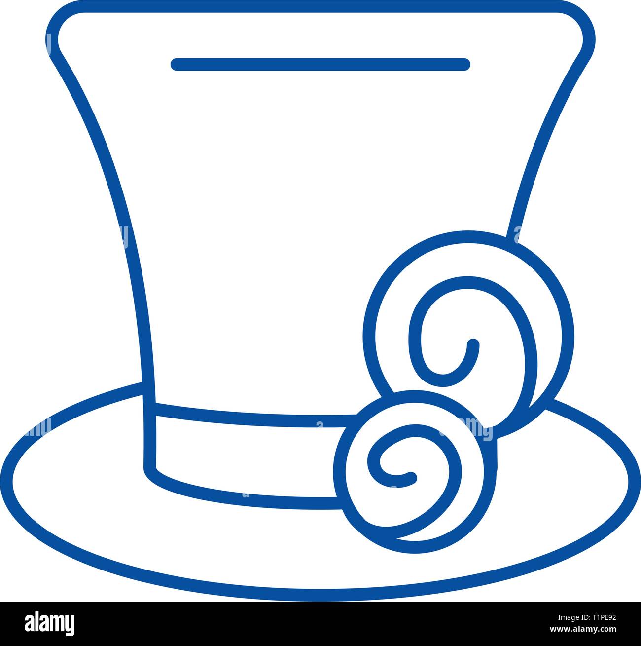 Zylinder hut Symbol Leitung Konzept. Zylinder hat Flachbild vektor ...