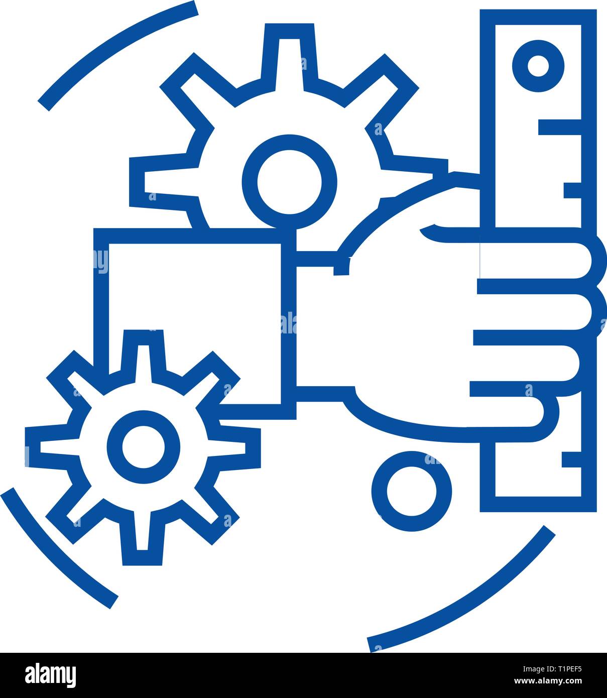Entwicklung Symbol Leitung Konzept. Entwicklung flachbild Vektor Symbol ...