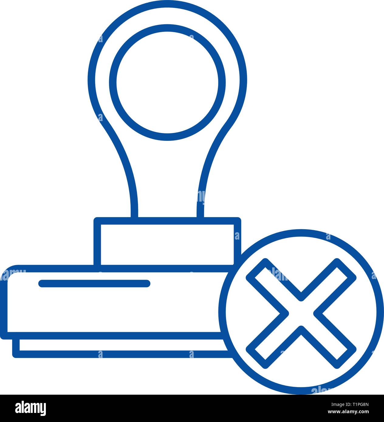 Verzicht Symbol Leitung Konzept. Verzicht flachbild Vektor Symbol ...