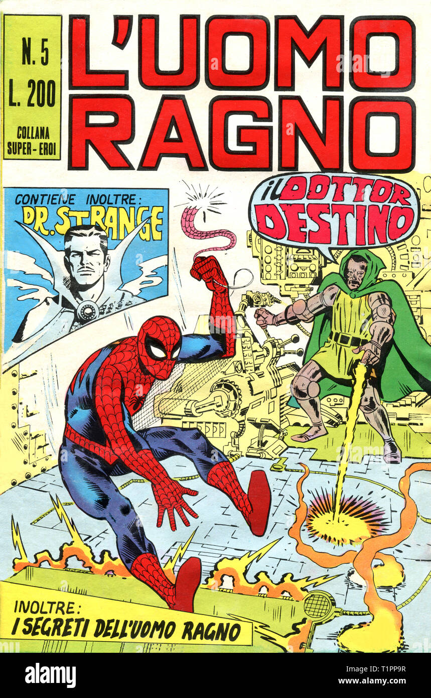 Italien - 1970: Erste Ausgabe des Comic Marvel Bücher, Deckel des ...