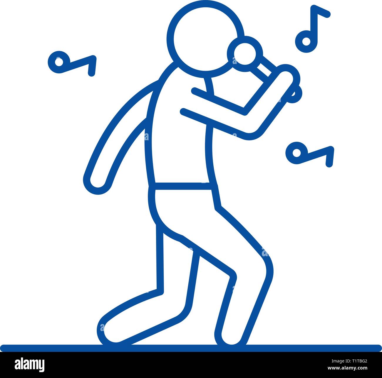 Rock Star Line Symbol Konzept. Rock Star flachbild Vektor Symbol ...
