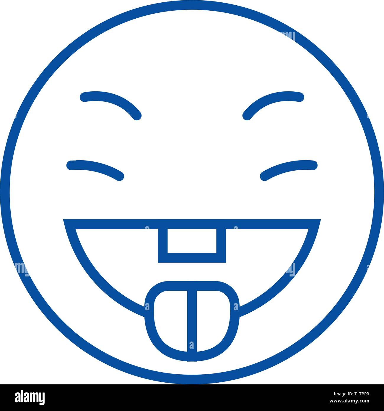 Genießen essen emoji Symbol Leitung Konzept. Genießen essen Emoji ...