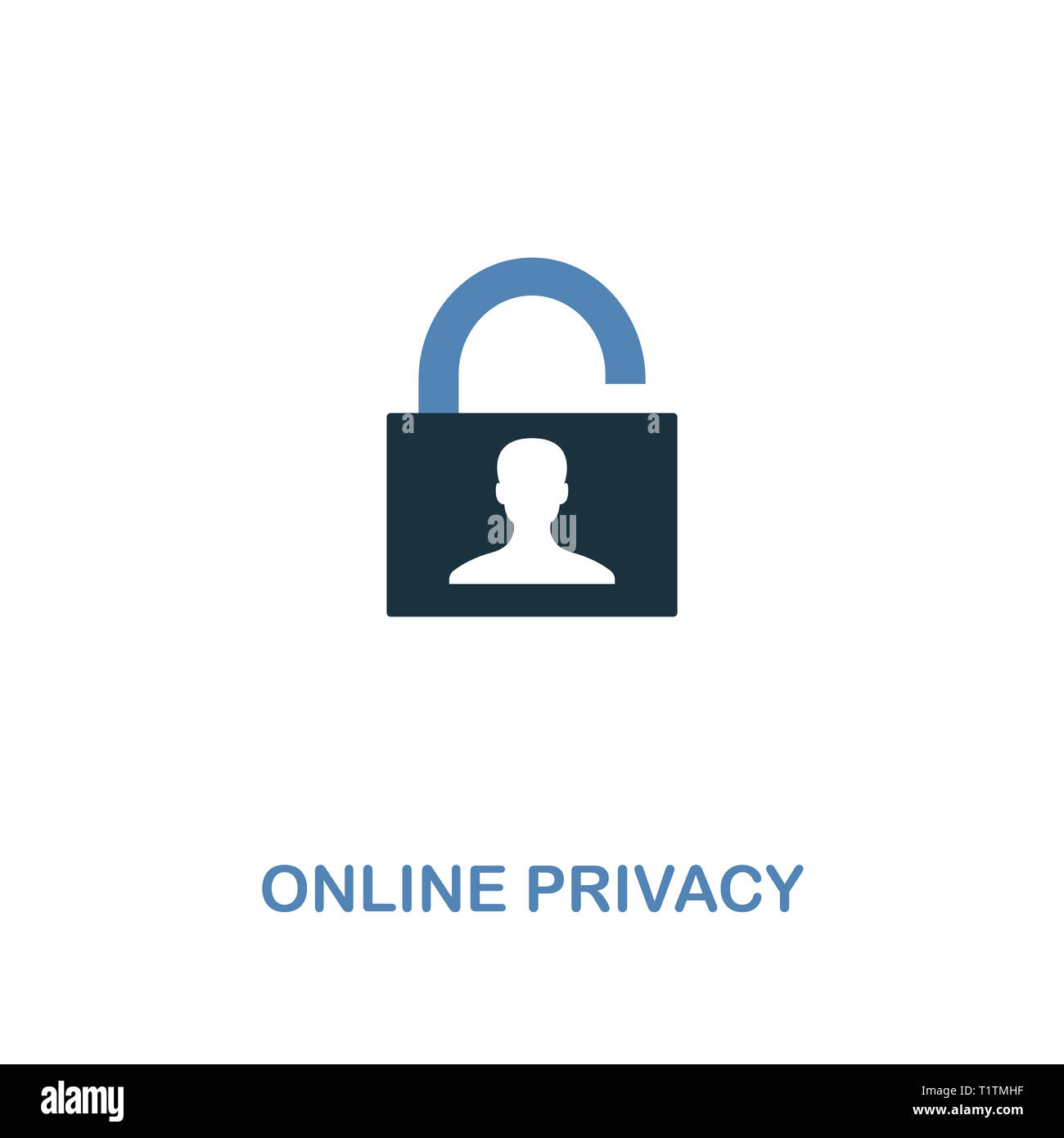 Online Privacy Symbol in zwei Farben. Premium Design von Internet ...