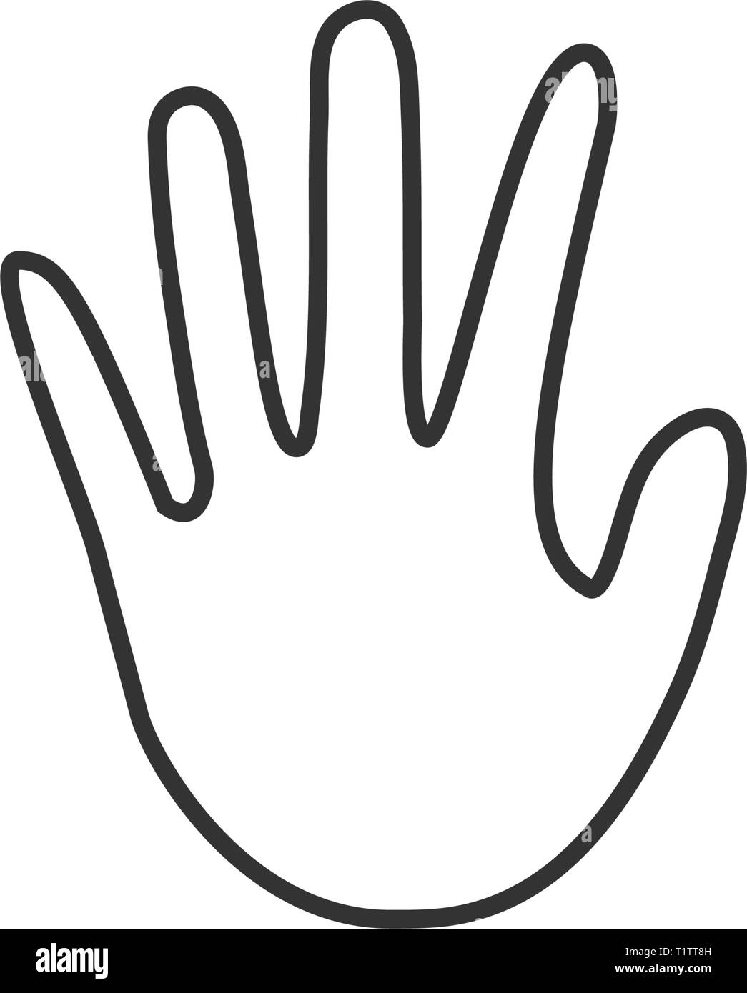 Palm hand Grafik Design Template vector isoliert Abbildung Stock ...