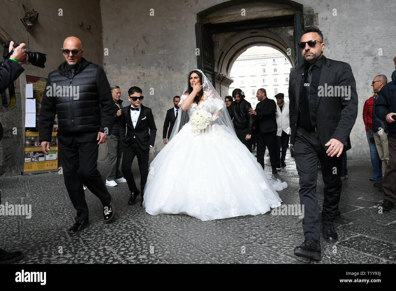 'Maschio Angioino' Neapel 28.03 2019 Heirat von Tony Colombo mit Tina ...