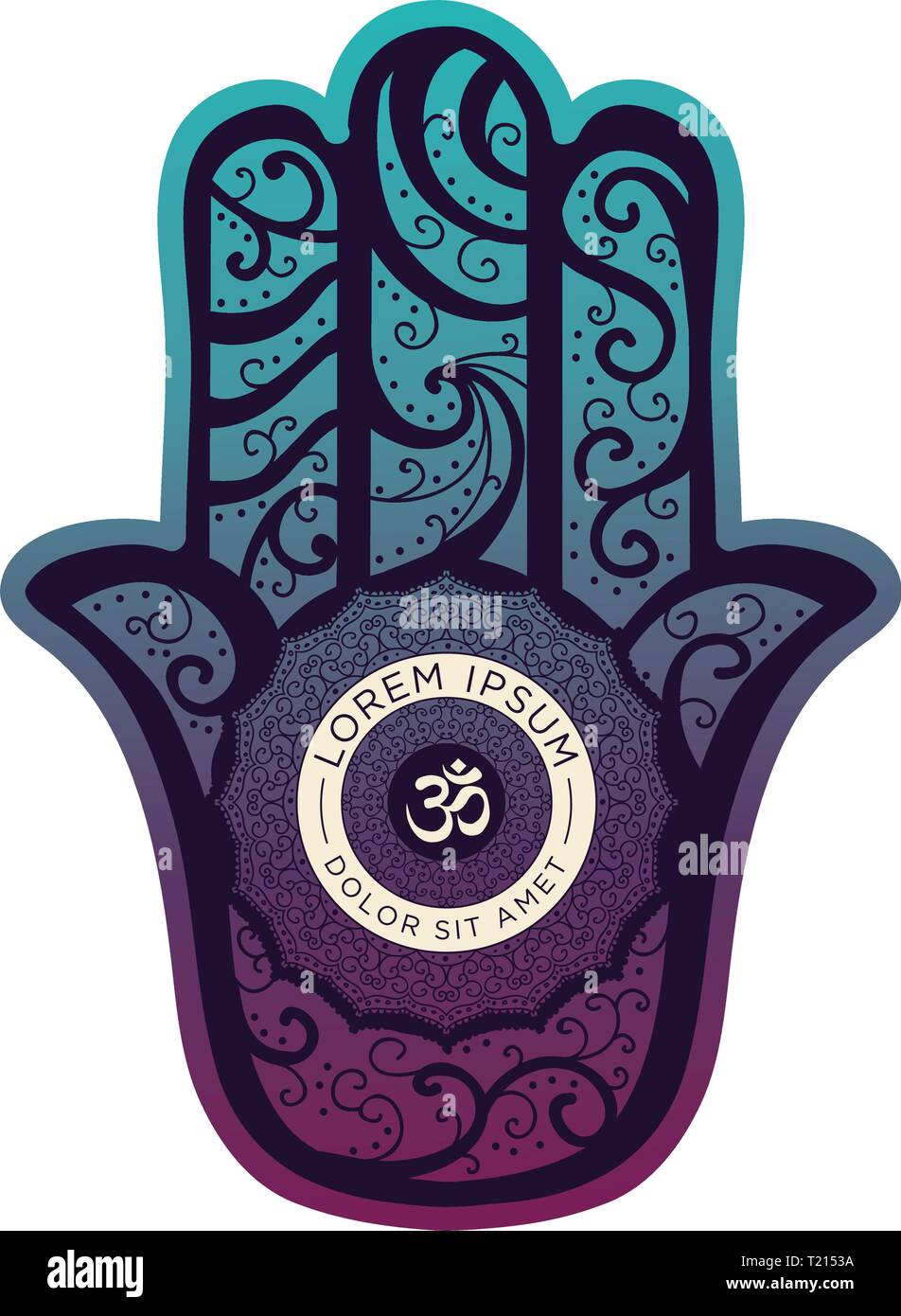 Die Hamsa Hand, alten Nahen Osten Amulett symbolisiert die Hand Gottes ...