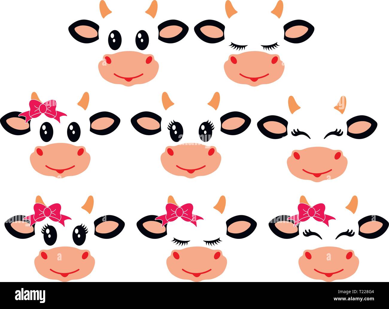 Cow eyelashes Stock-Vektorgrafiken kaufen - Alamy