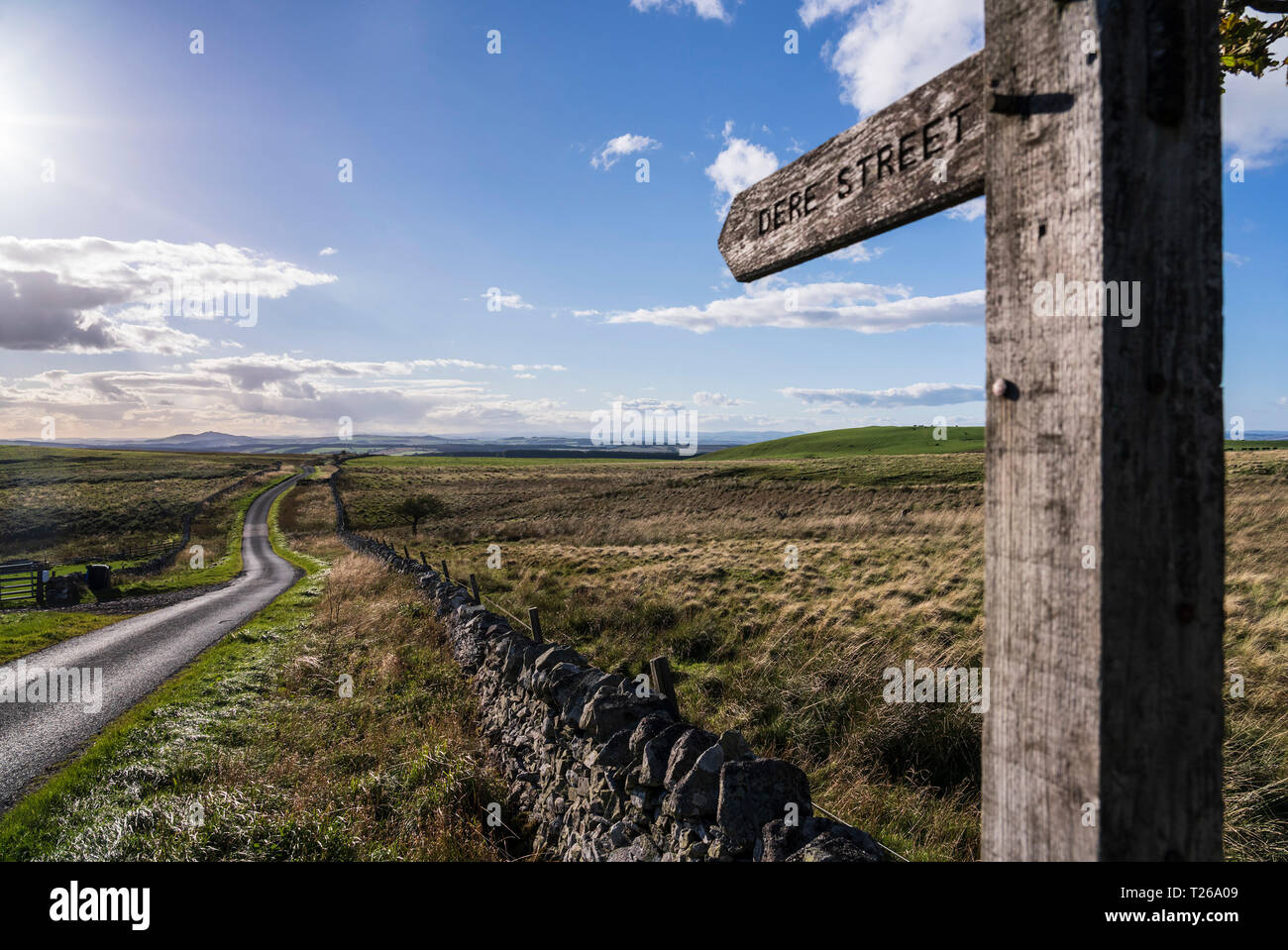 Grenze Landschaft in den Cheviot Hills, wo Schottland England verbindet ...