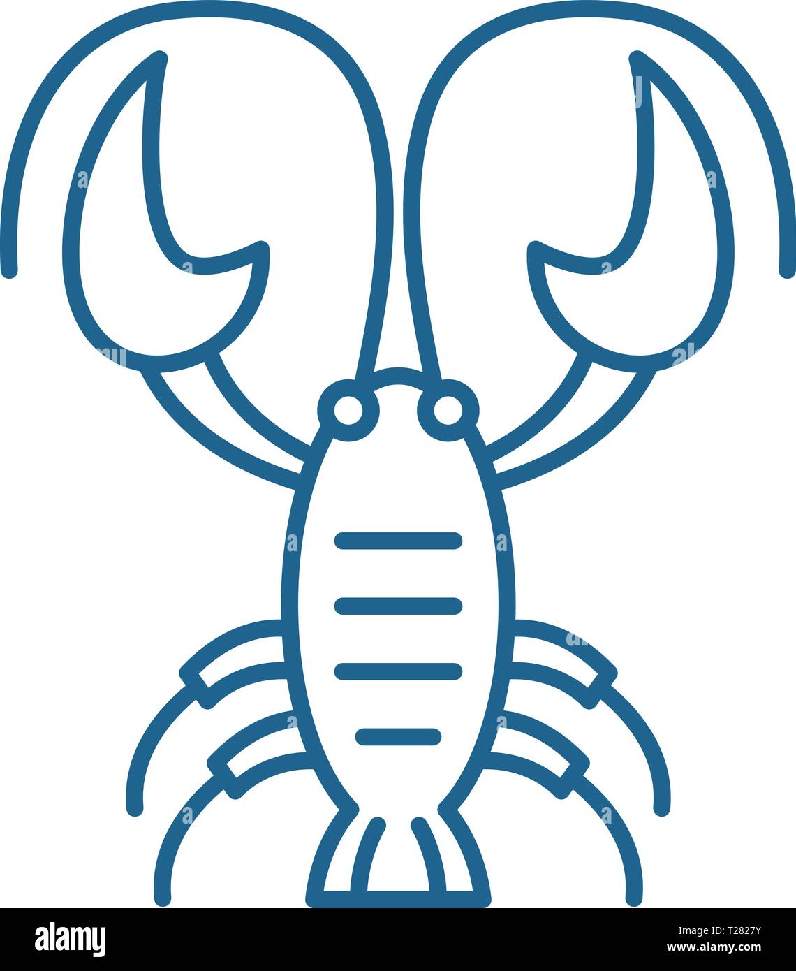 Krebs Sternzeichen Symbol Leitung Konzept. Krebs Sternzeichen flachbild Vektor Symbol, Zeichen ...