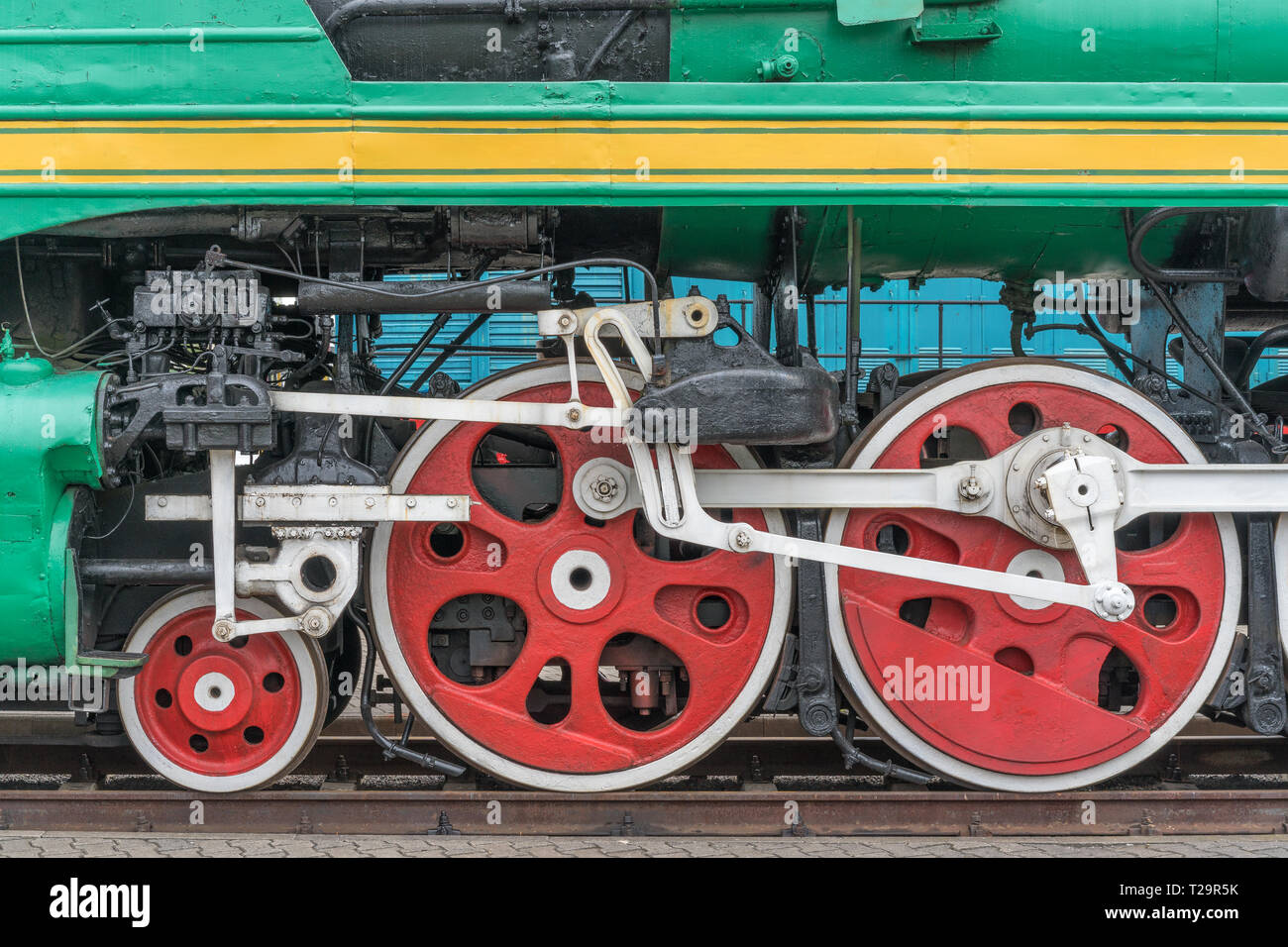 Alte Dampflok im Open-Air-Museum Stockfotografie - Alamy