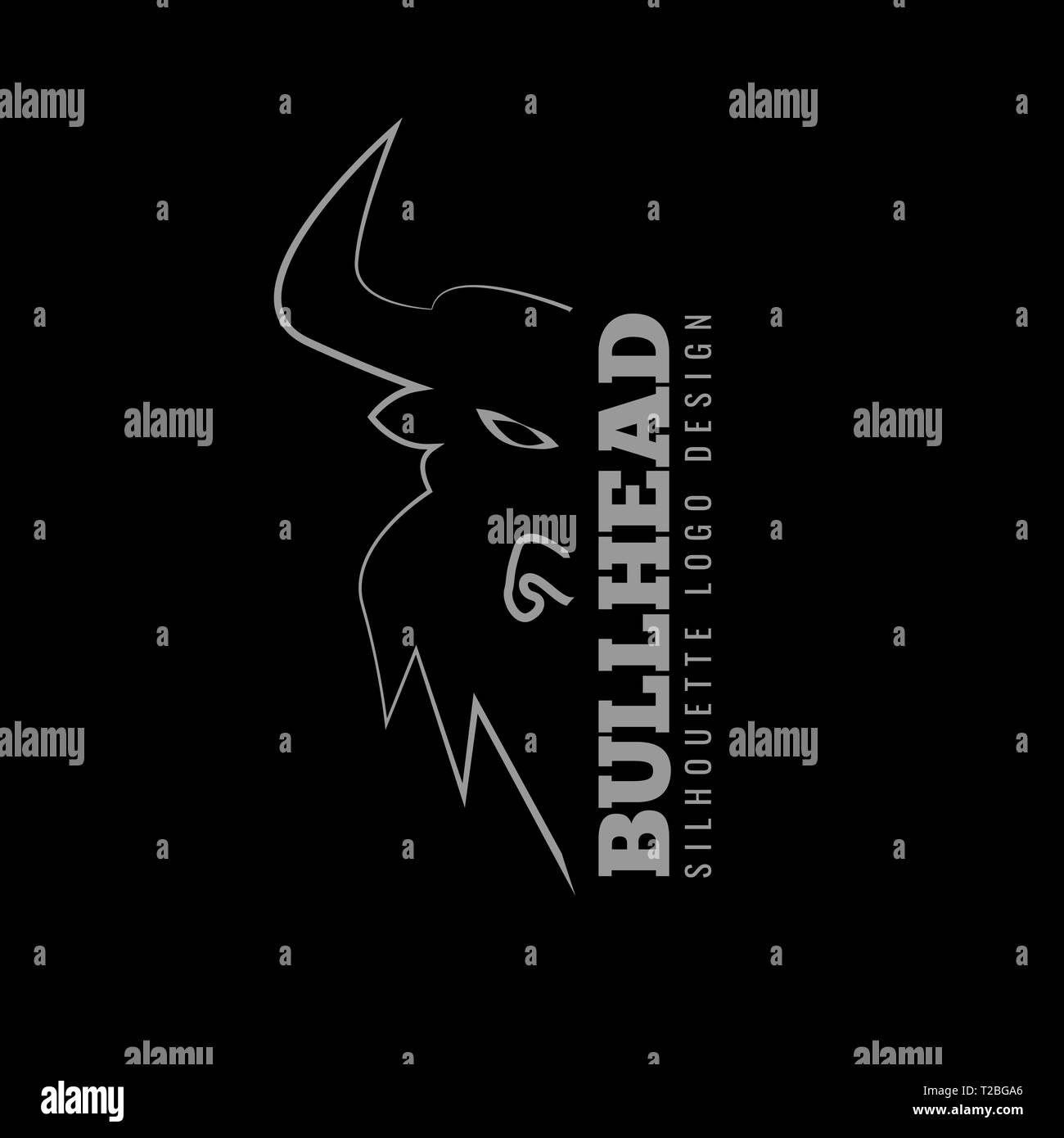 Stier Stier Logo Vorlage. Flache Vector Illustration Stock-Vektorgrafik ...