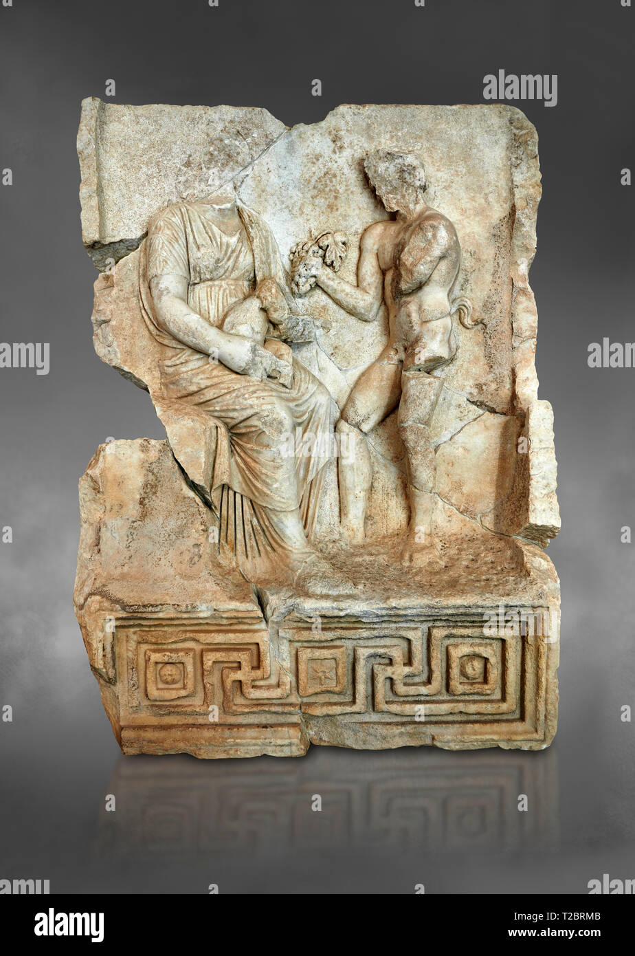 Römische Sebasteion Relief von Nysa und Baby Dionysos Aphrodisias ...