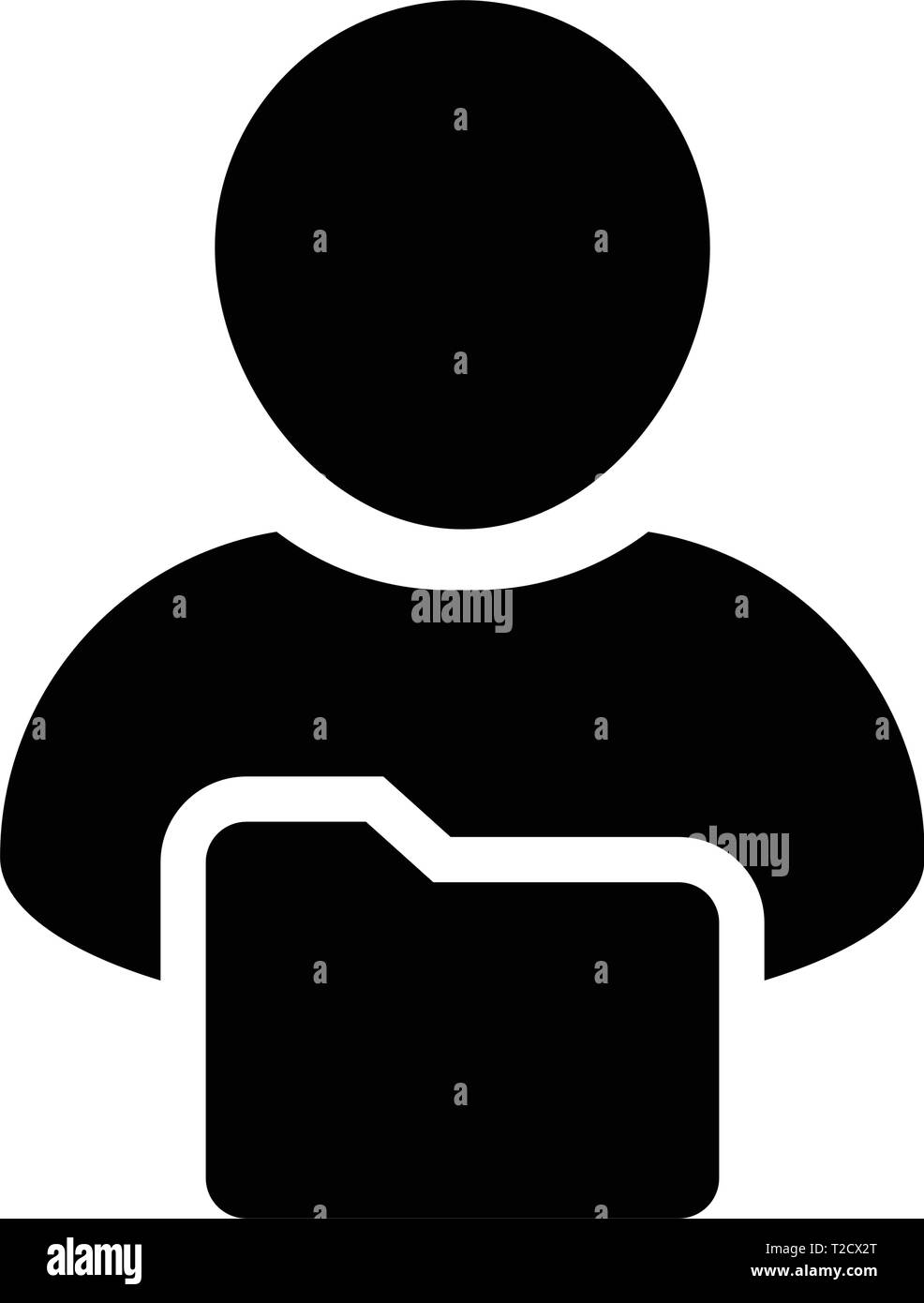 Datei hochladen Symbol Vektor mit männliche Person Profil avatar Ordner ...