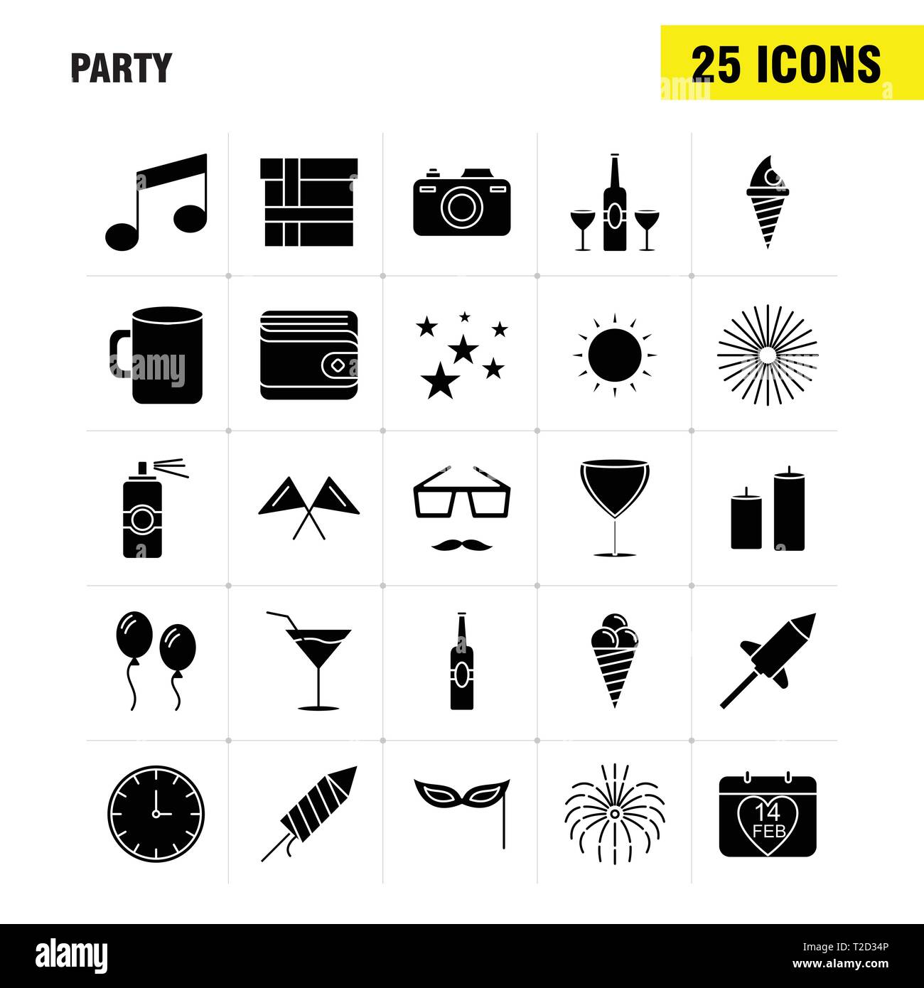 Party piktogramm Stock-Vektorgrafiken kaufen - Alamy