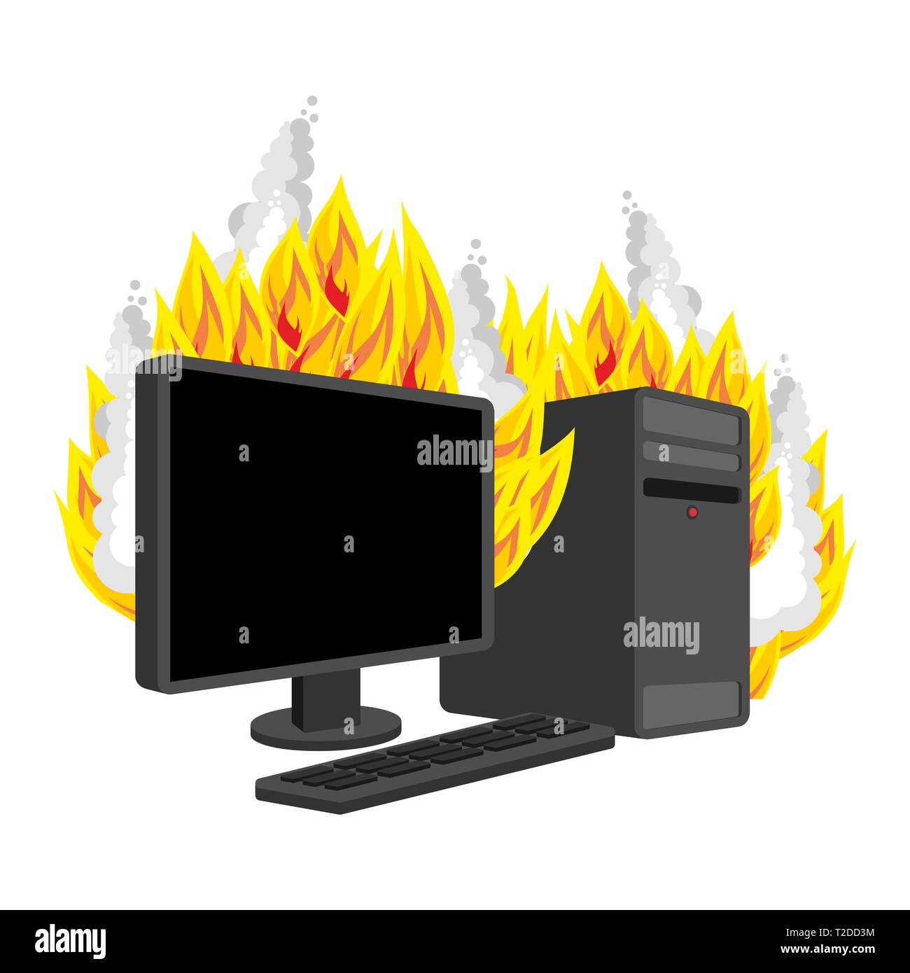 Keyboard computer fire burning -Fotos und -Bildmaterial in hoher ...