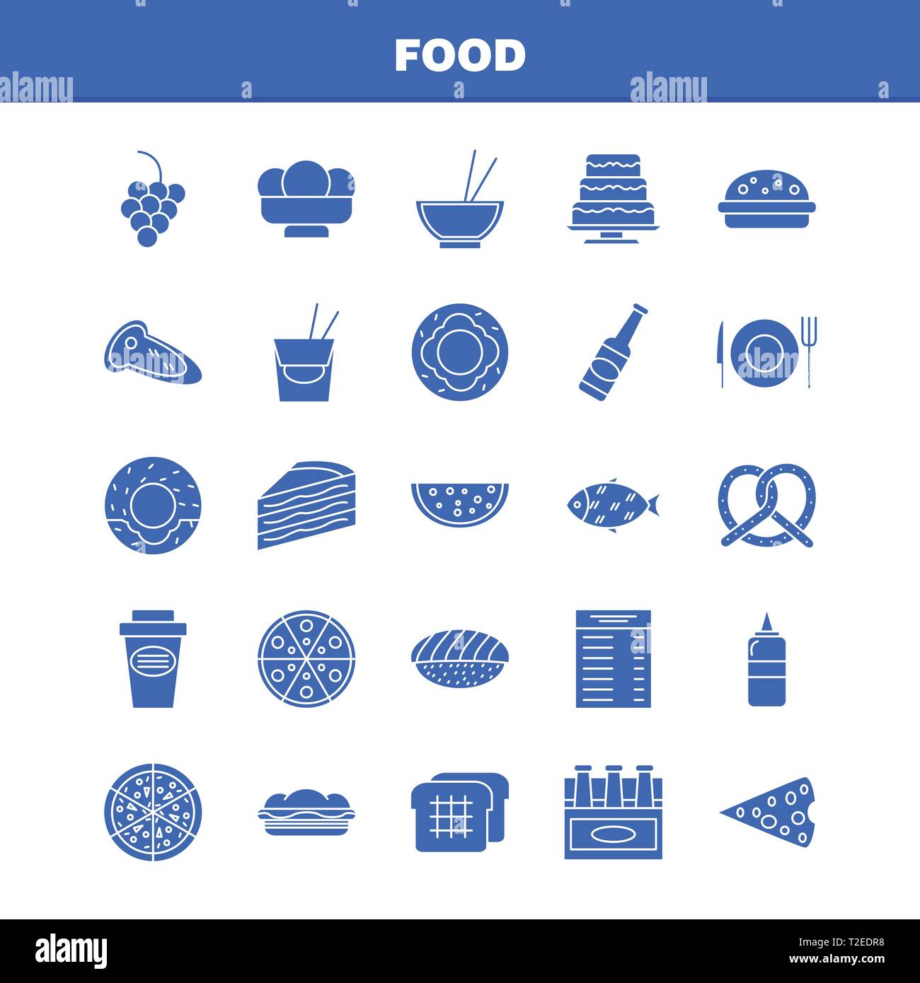 Essen feste Glyphe Symbol für Web, Print und Mobile UX/UI-Kit. Wie z. B ...